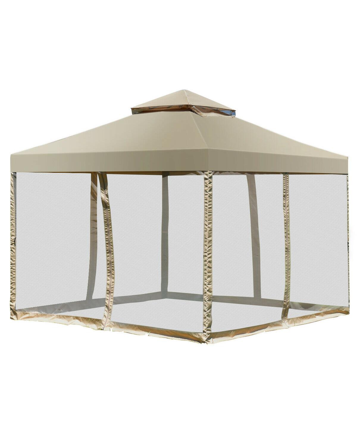 Click here for Costway Outdoor 2-Tier 10x10 Gazebo Canopy Shelter... prices