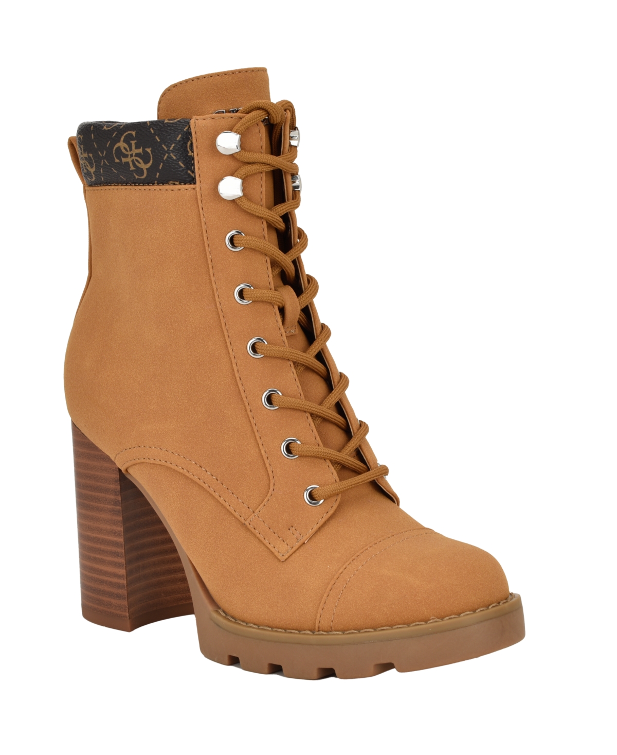 Click here for Guess Womens Nellsan High Block Heel Hiker Booties... prices