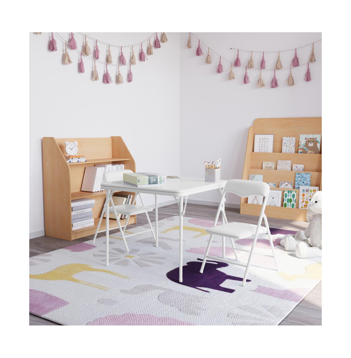 Click here for Emma+Oliver Kids 3 Piece Folding Table And Chair S... prices
