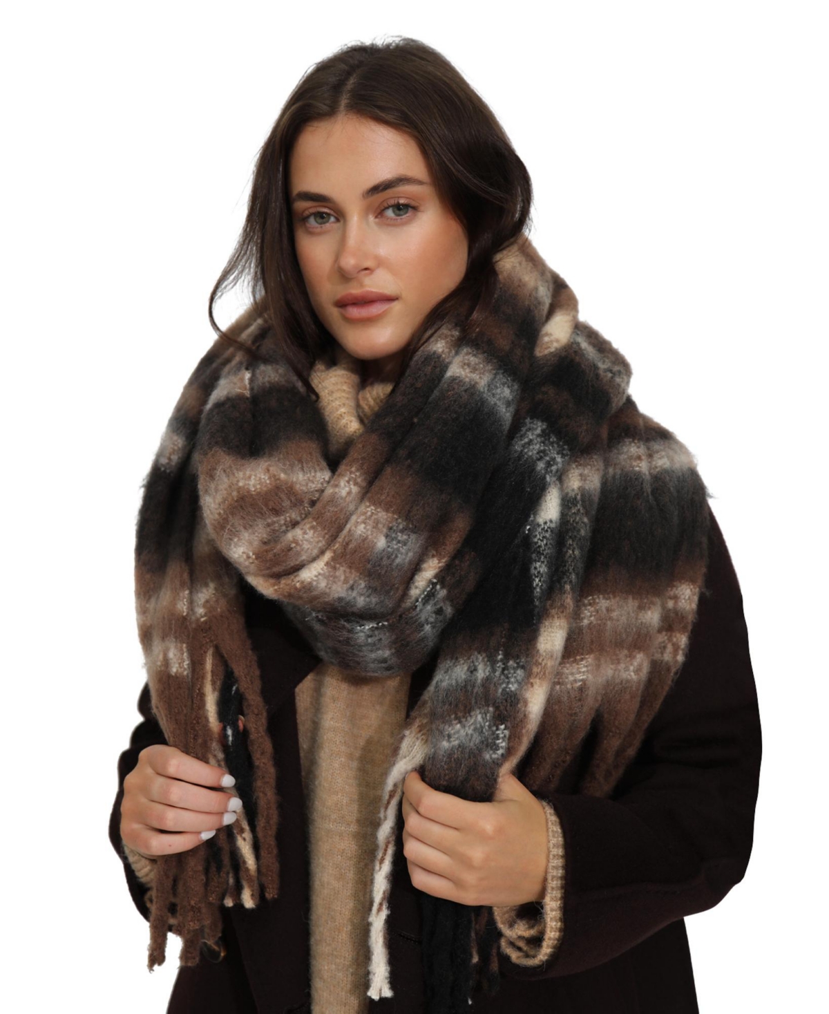Click here for Belle & Bloom Timeless Scarf - Brown prices