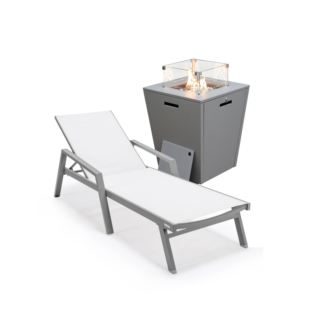 Click here for LeisureMod Grey Aluminum Outdoor Patio Chaise Loun... prices
