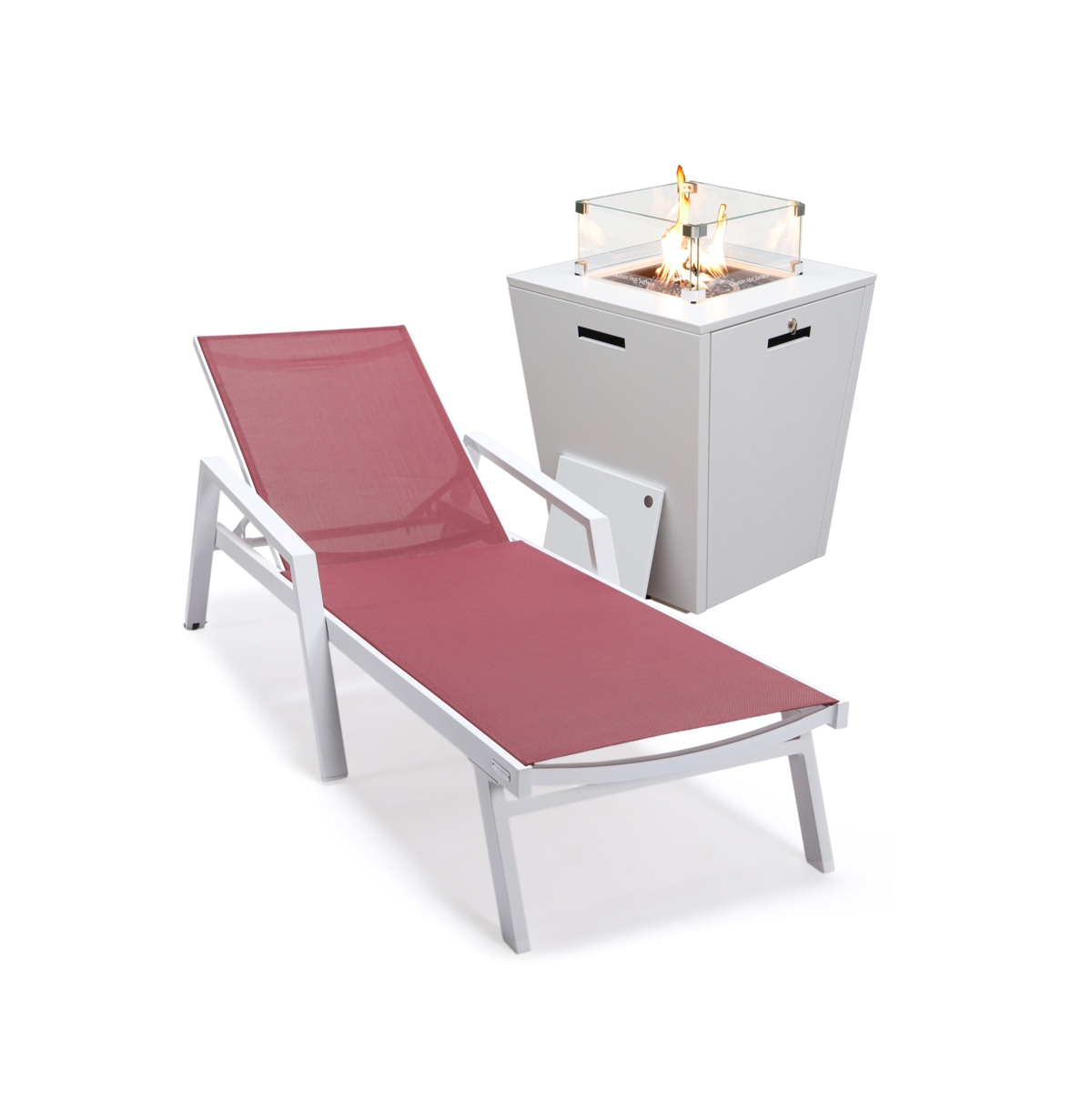 Click here for LeisureMod White Aluminum Outdoor Patio Chaise Lou... prices