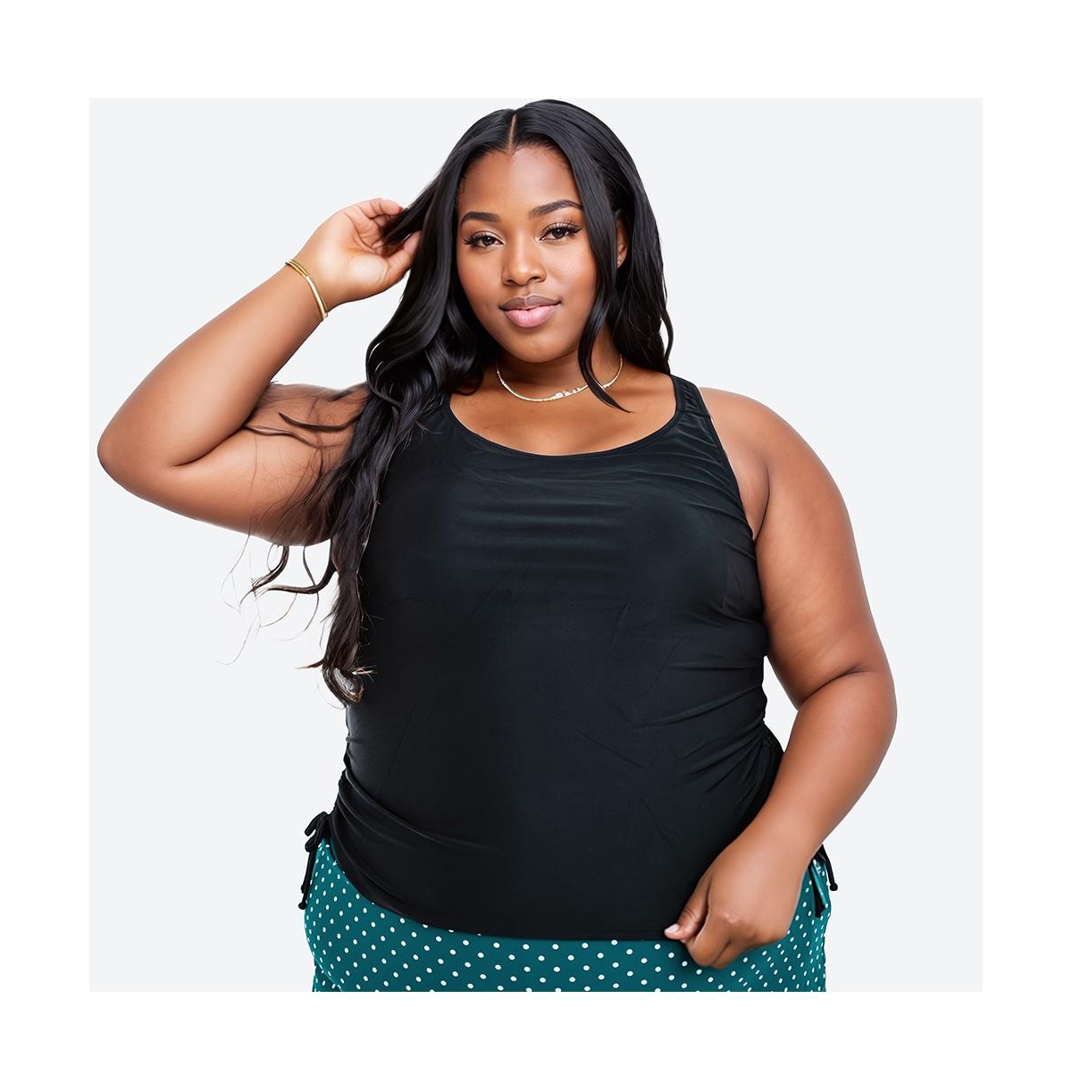 Click here for Calypsa Womens Plus Size Maya Tankini Swim Top Wit... prices