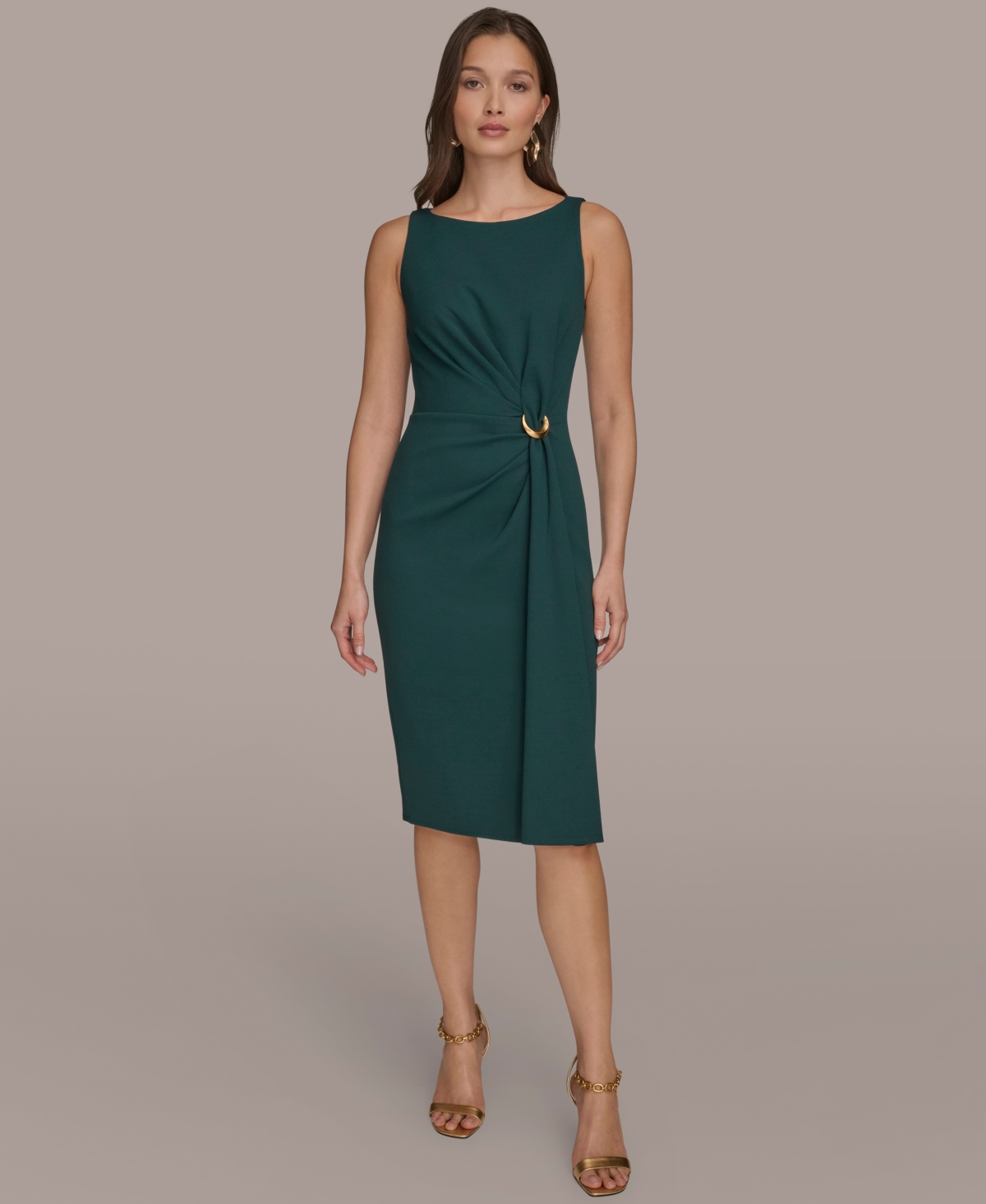 Click here for Donna Karan New York Womens Crepe Hardware A-Line... prices