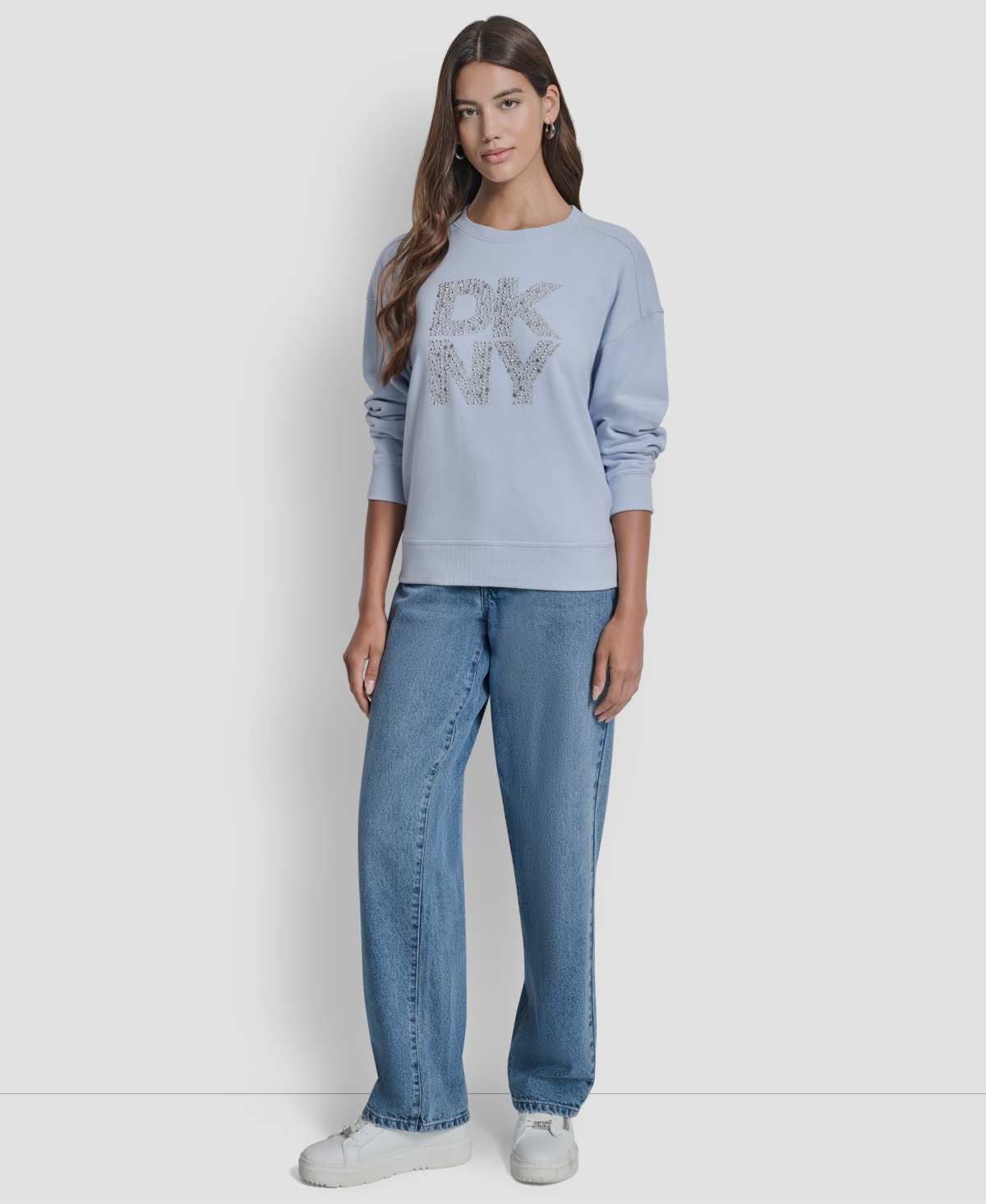 Click here for Dkny Jeans Womens Rhinestone Crew Neck Sweatshirt... prices