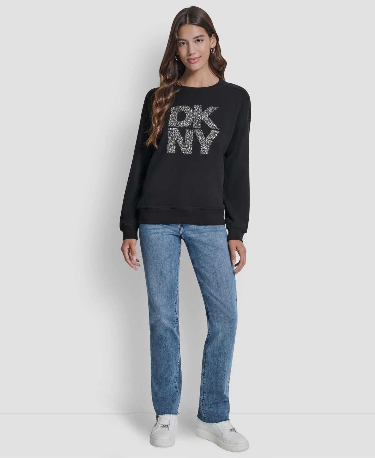 Click here for Dkny Jeans Womens Rhinestone Crew Neck Sweatshirt... prices