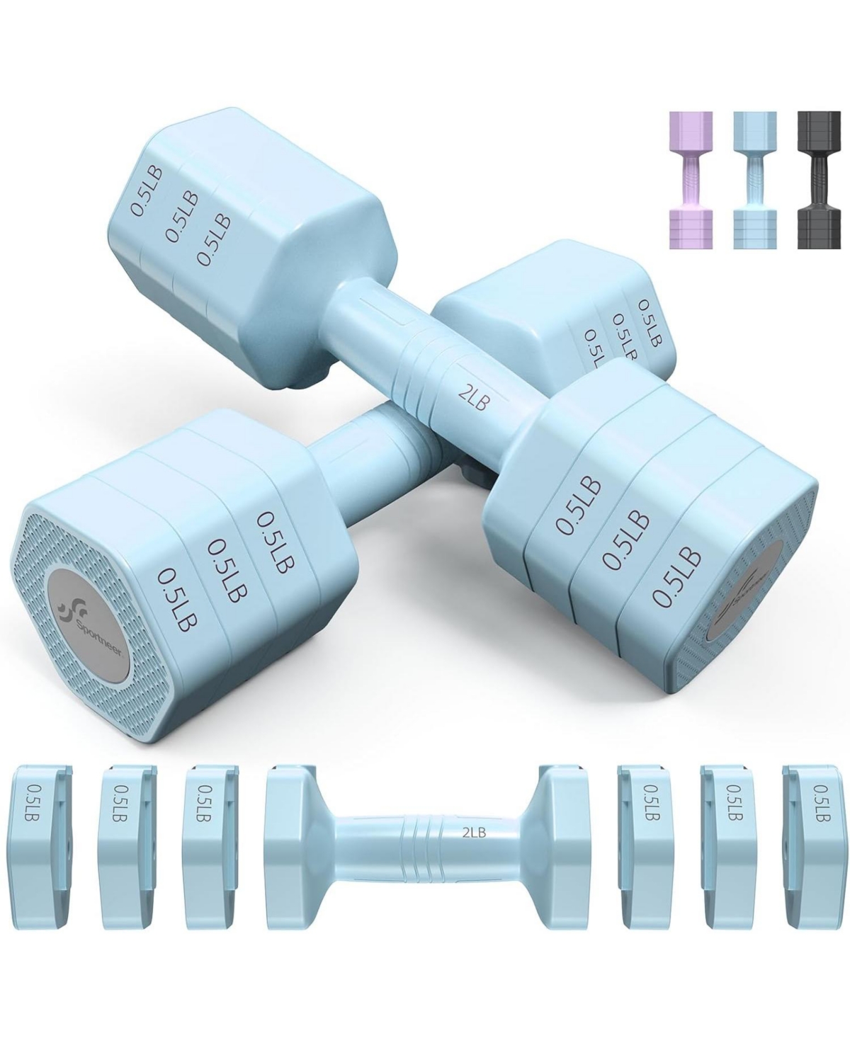 Click here for Sportneer Adjustable Dumbbells Hand Weights Set: 4... prices