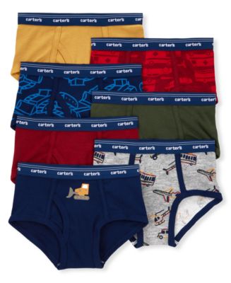 Carter's Toddler Boys' Construction-Themed Boxer Briefs, 7-Pack Set ...