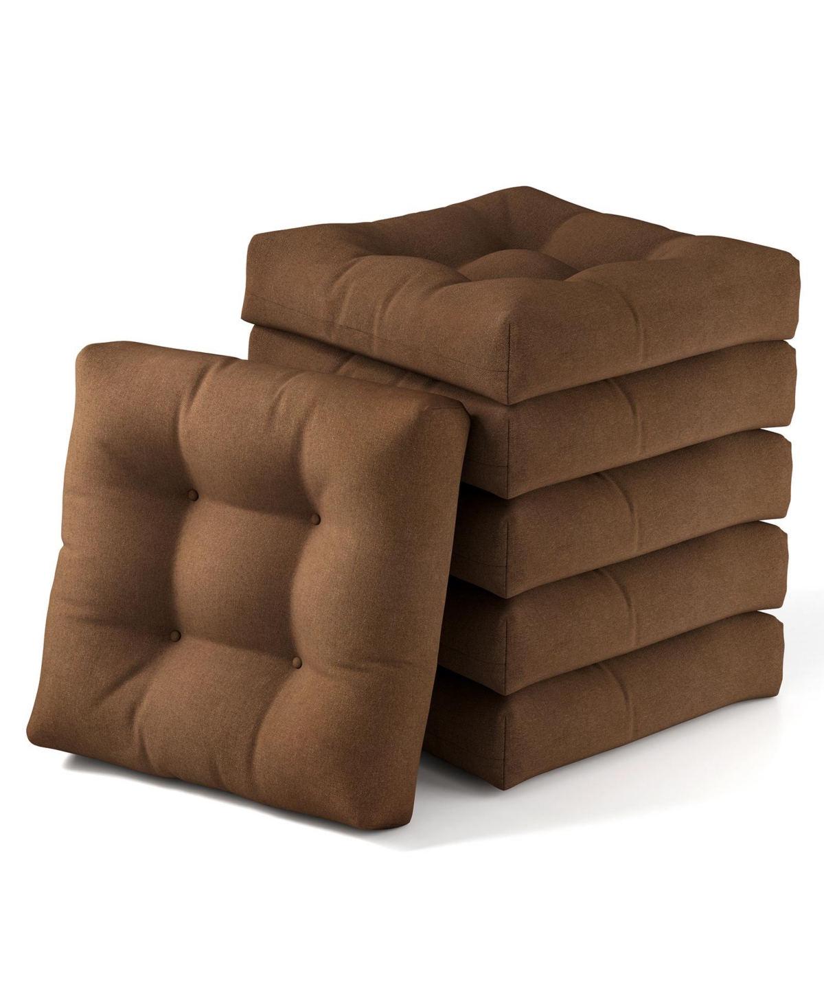 Click here for Gymax Set of 6 21 x 21 Chair Seat Cushion Pads Pat... prices