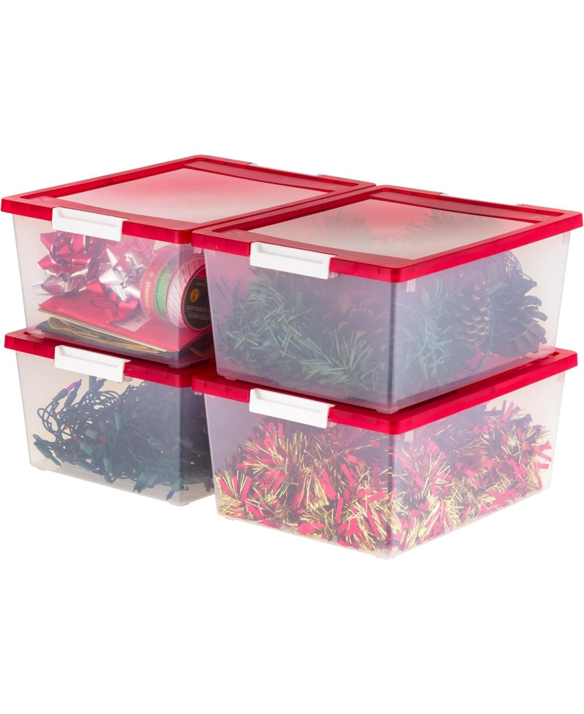 Click here for Iris Usa 12 Qt. Plastic Holiday Storage Bins Conta... prices