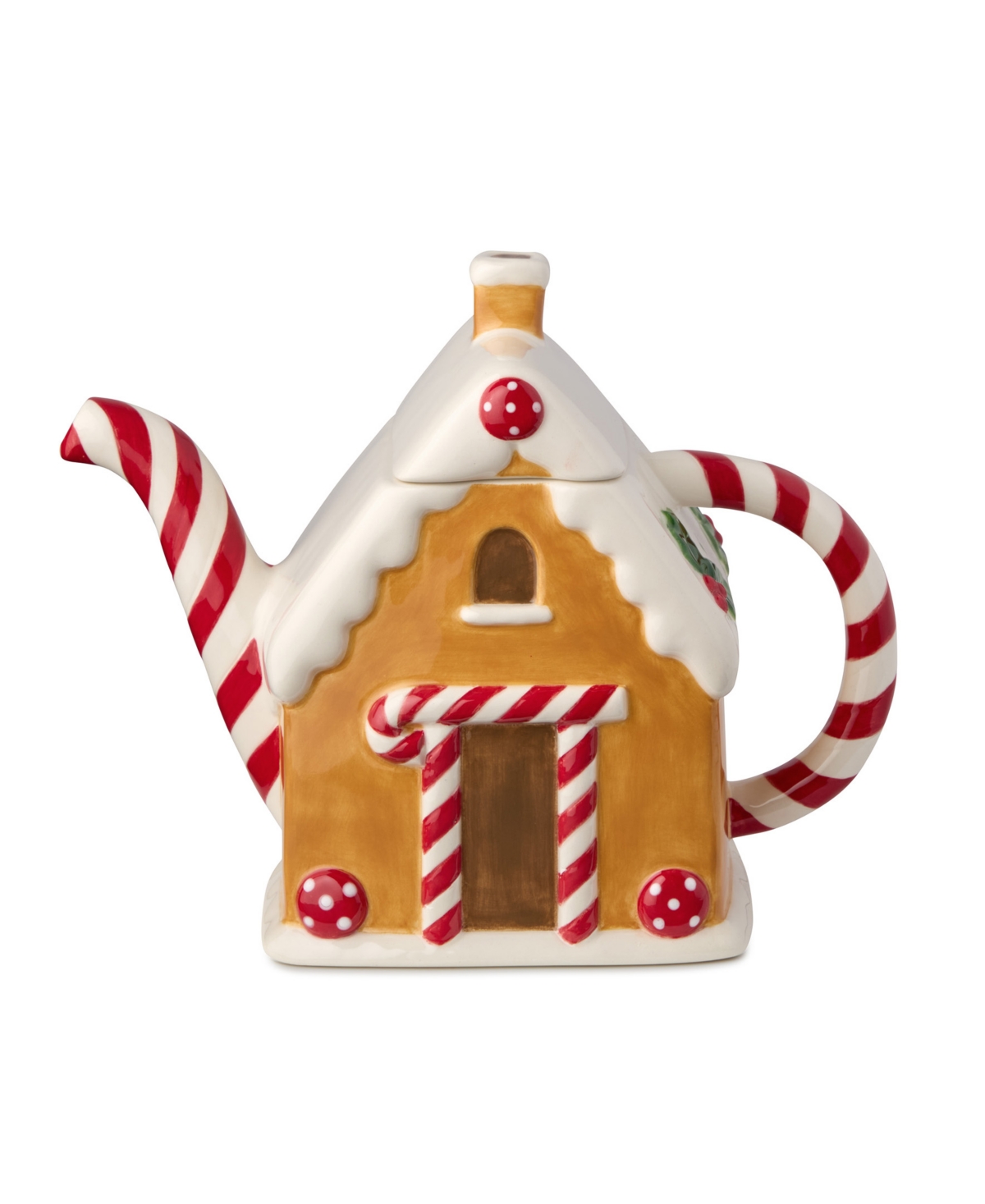 Certified International Santas Retro Christmas 3-d Gingerbread Teapot - Multi