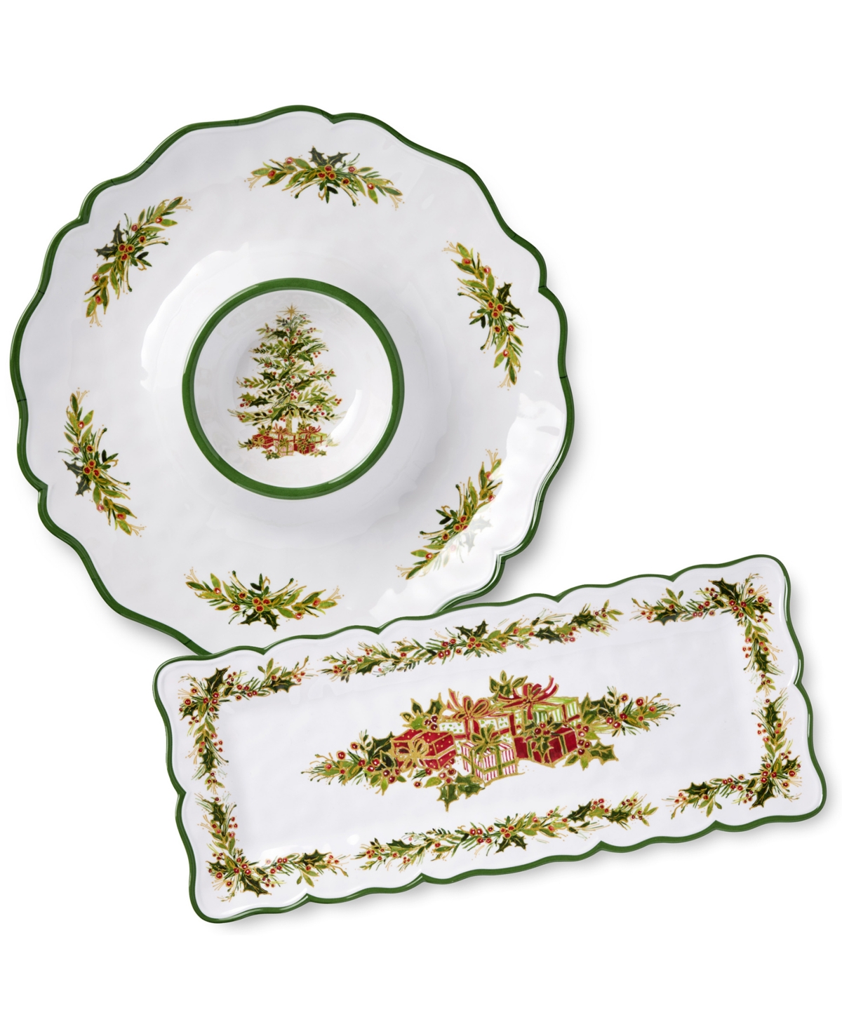 Click here for Certified International Holly Tree Melamine 2-Pc.... prices