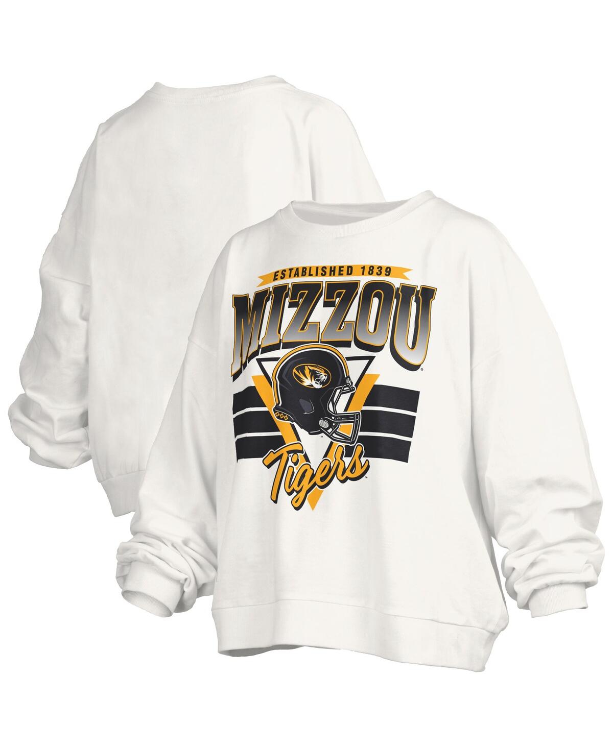 Click here for Pressbox Womens White Missouri Tigers Oversized Ja... prices