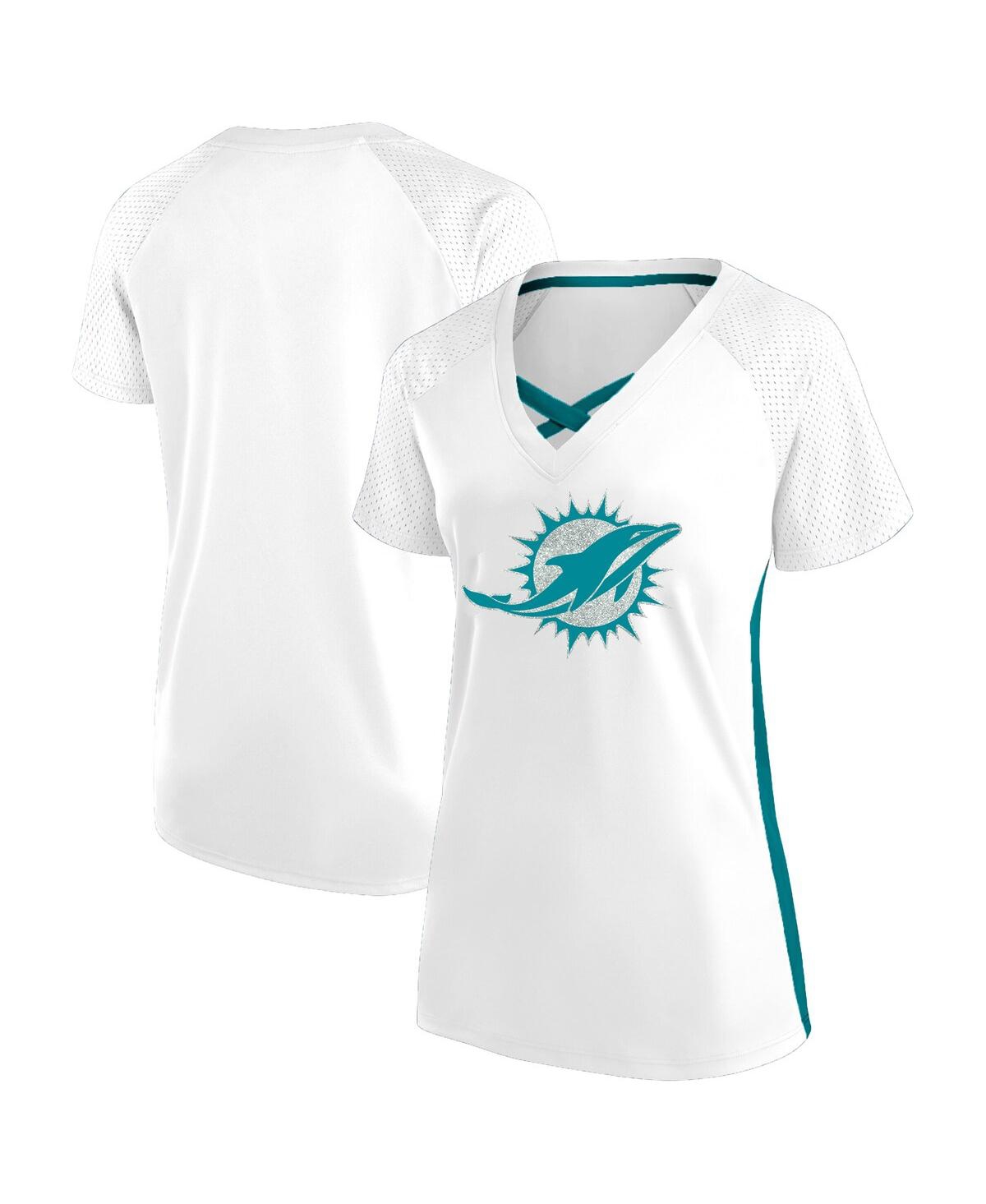 Click here for Fanatics Womens White Miami Dolphins Plus Size Gli... prices