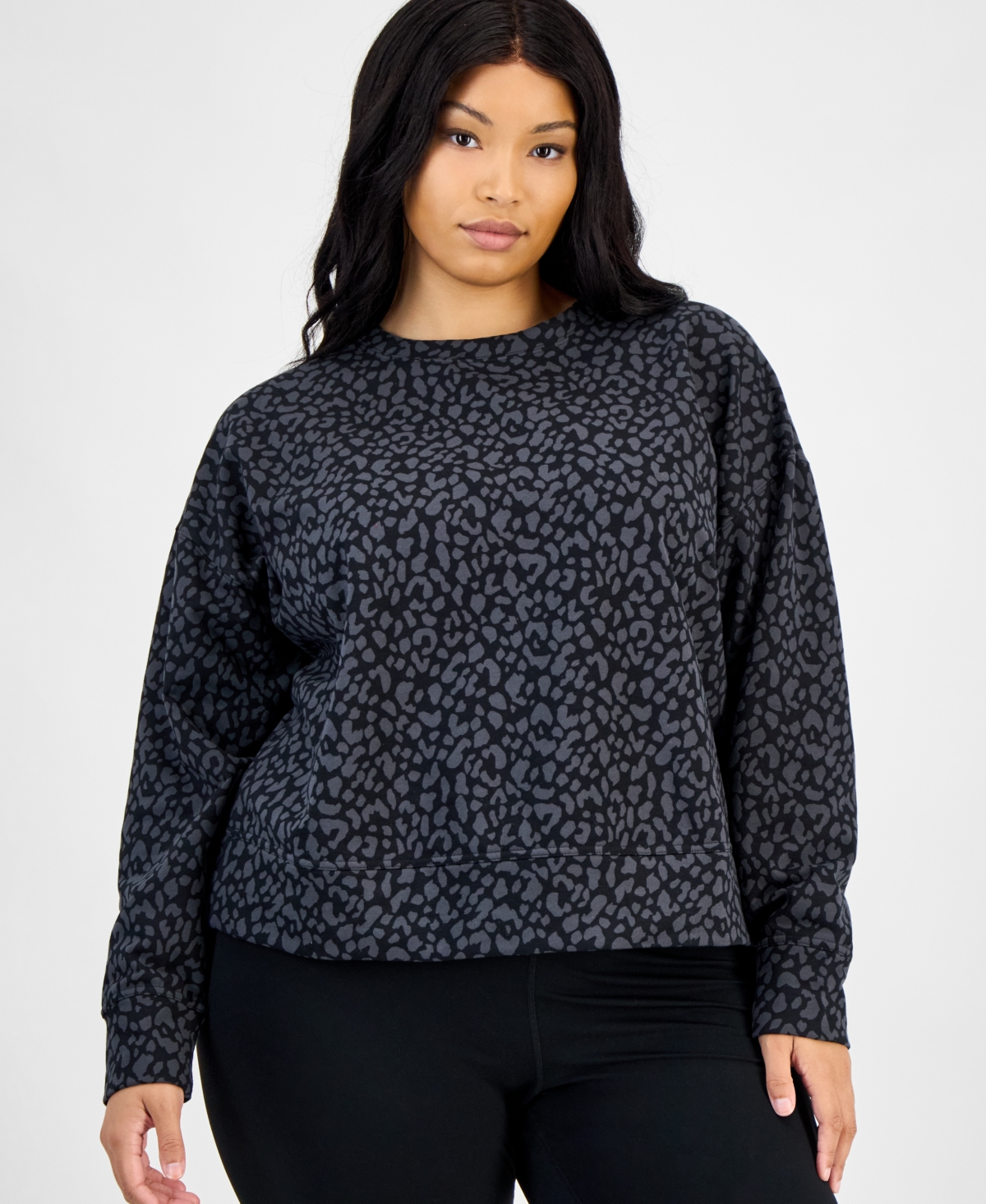 Click here for Id Ideology Plus Size Fleece Crewneck Sweatshirt... prices