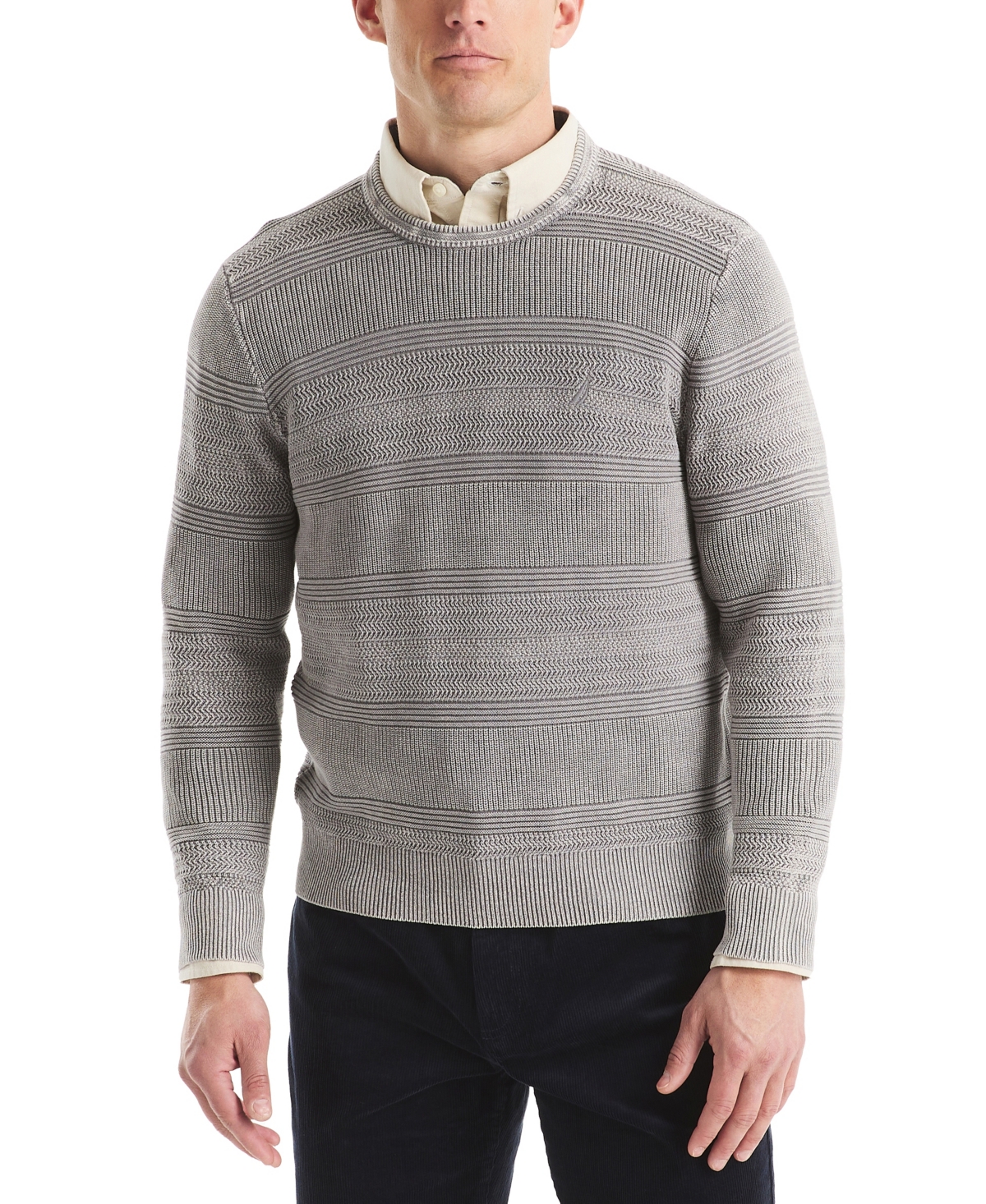 Click here for Nautica Mens Stonewashed Crewneck Sweater - Frost... prices