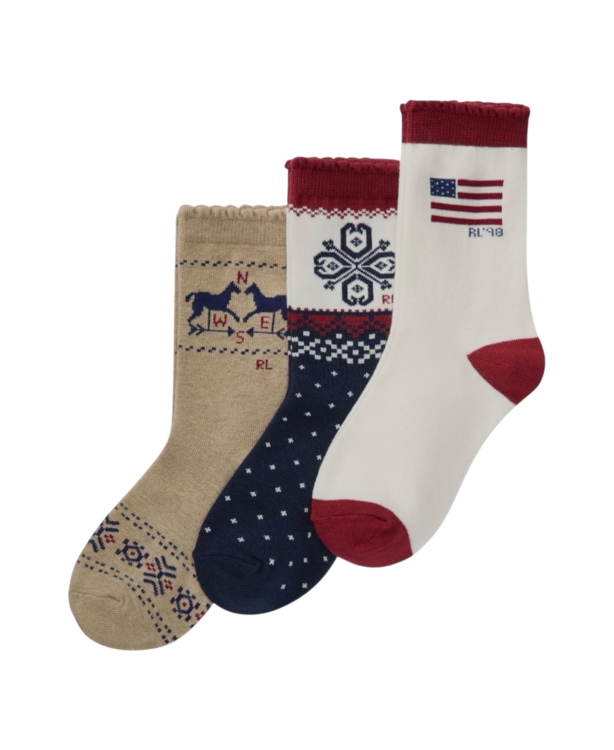 Click here for Polo Ralph Lauren Little and Big Girls 3-Pack Holi... prices