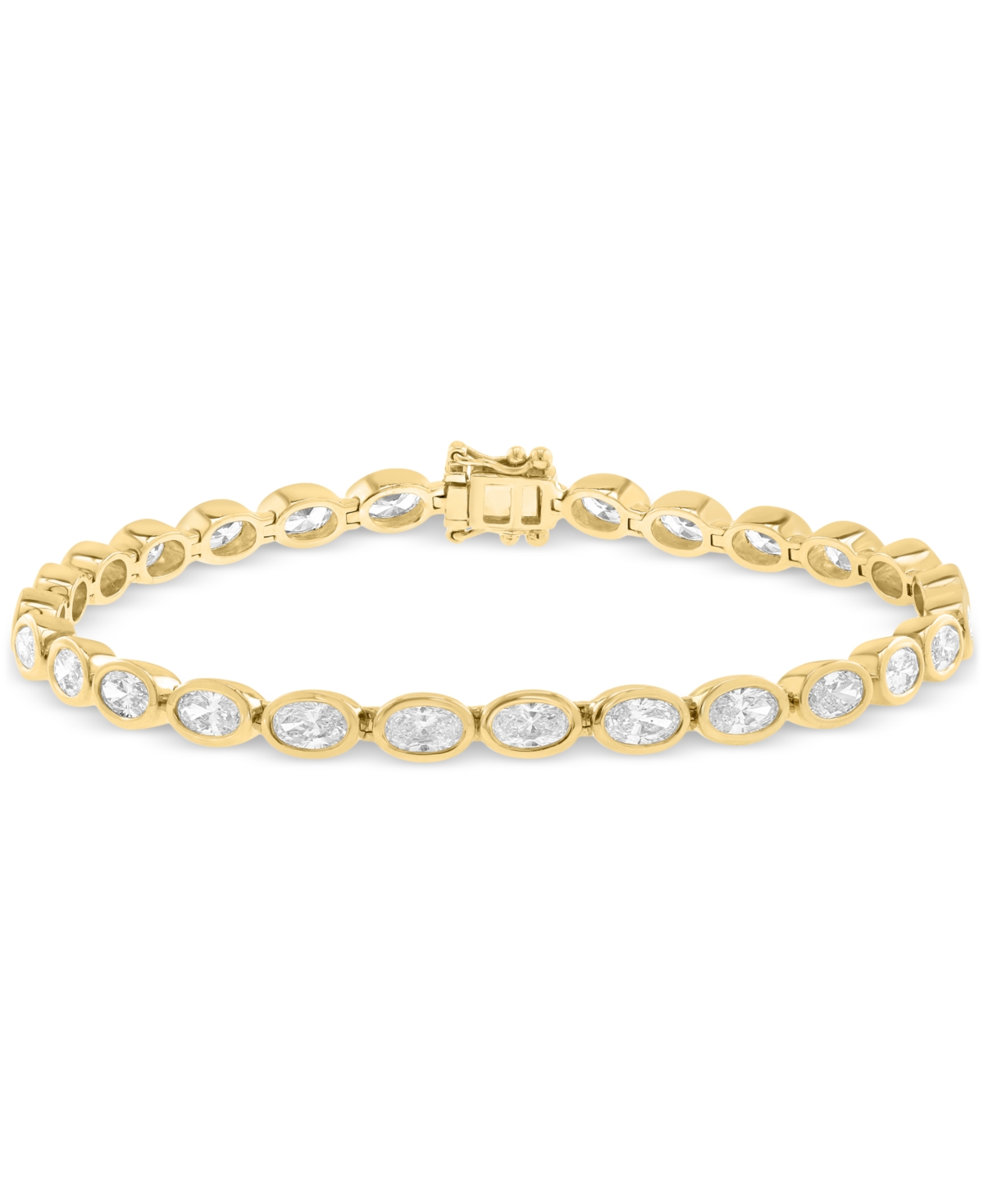 Click here for Effy Lab Grown Diamond Oval Bezel Tennis Bracelet... prices