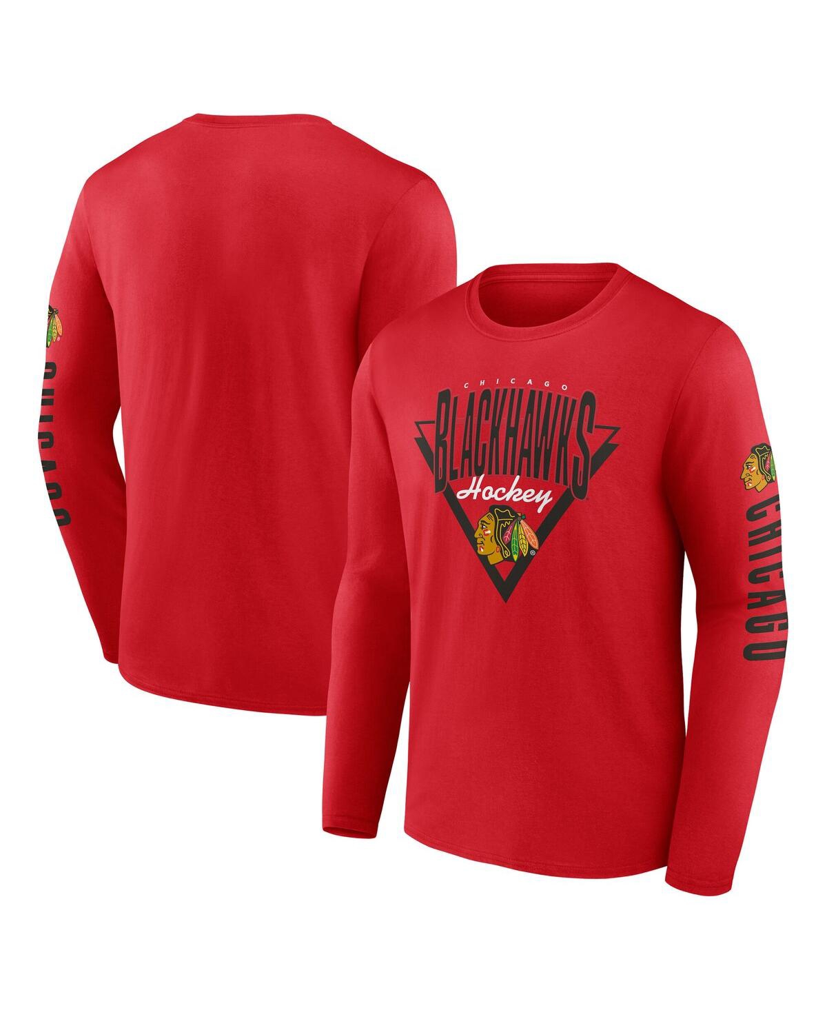 Click here for Fanatics Mens Red Chicago Blackhawks Headline Long... prices