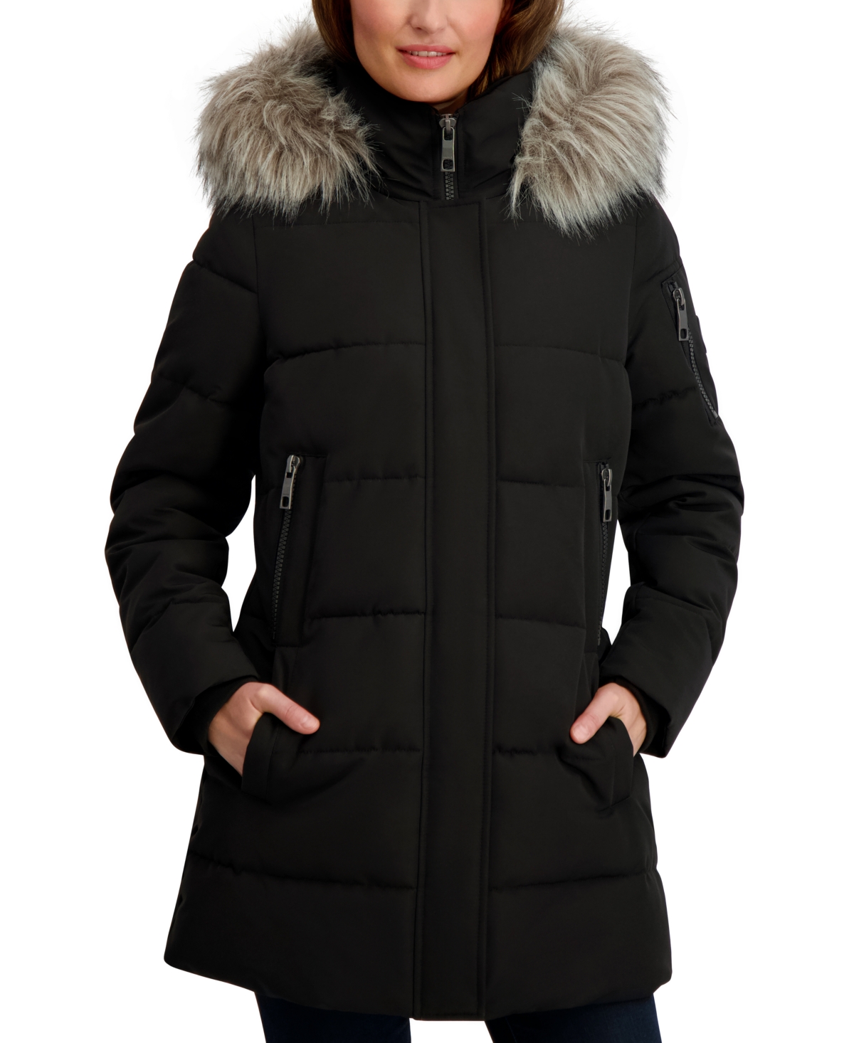 Click here for Nautica Womens Faux-Fur-Trim Hooded Puffer Coat -... prices
