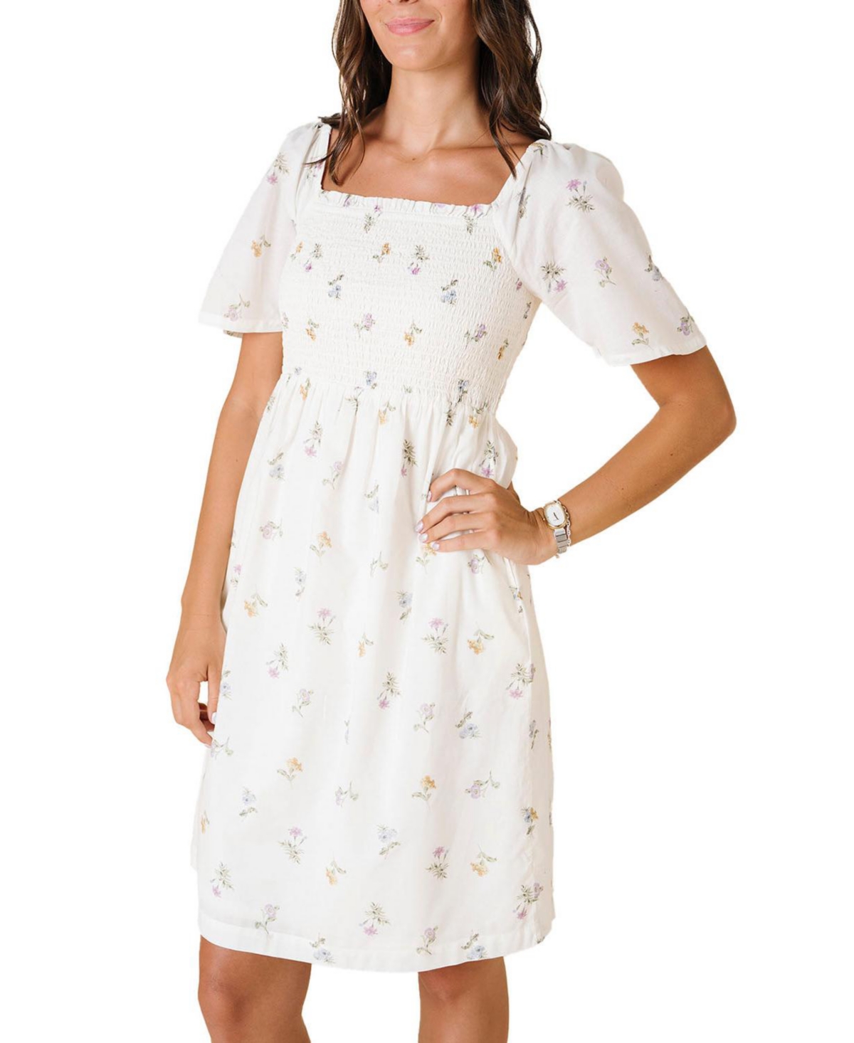 Click here for Hope & Henry Womens Organic Bell Sleeve Smocked Dr... prices