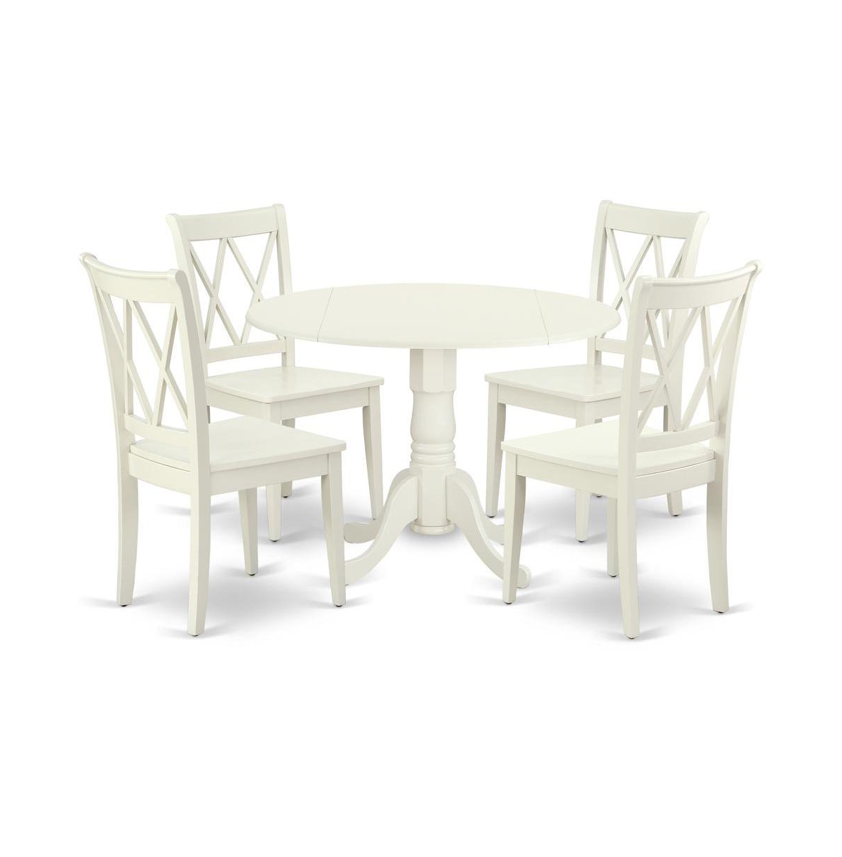 Click here for East West Furniture Dining Room Set Linen White -... prices