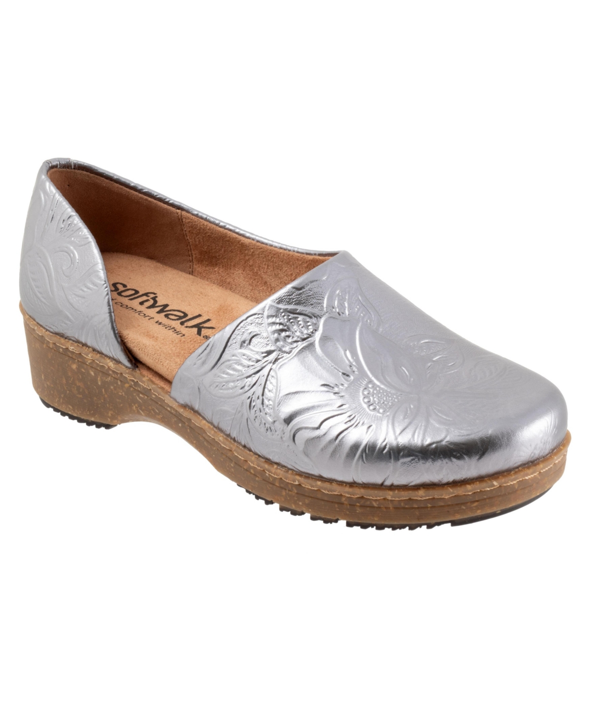 Click here for Softwalk Addie Clog - Pewter floral prices