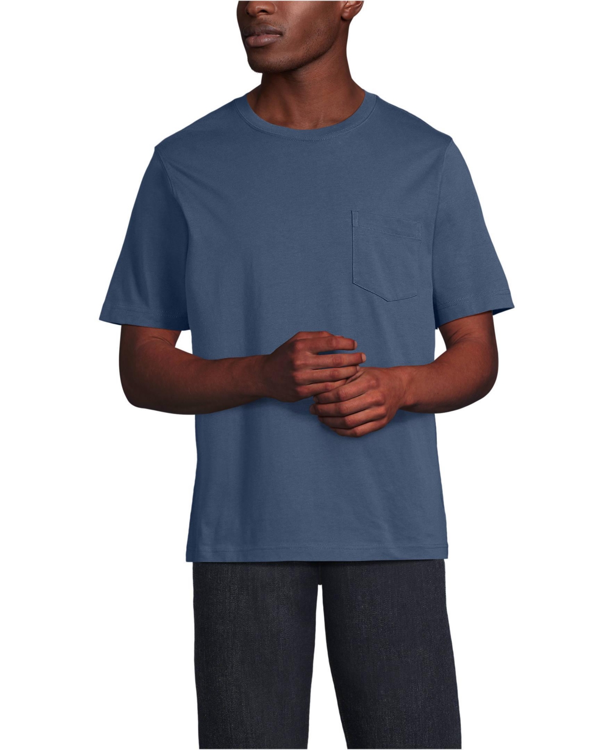 Click here for Lands End Mens Super-t Short Sleeve T-Shirt with P... prices