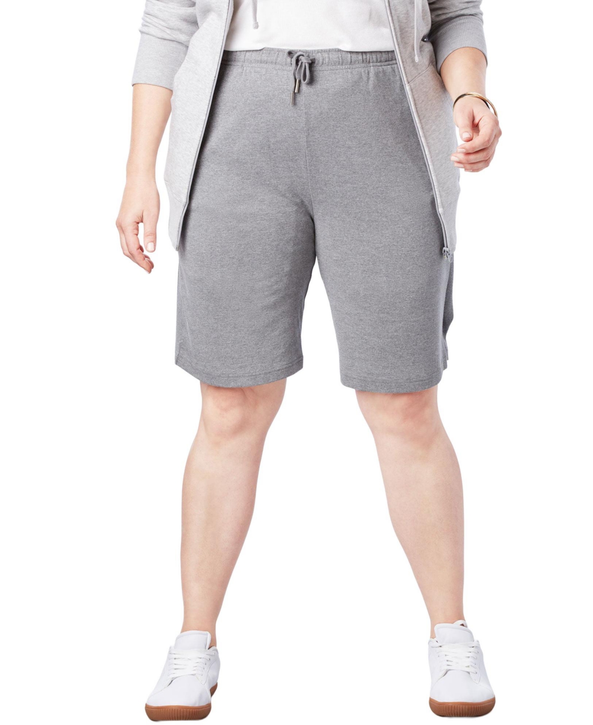 Click here for Woman Within Plus Size Sport Knit Short - Medium h... prices