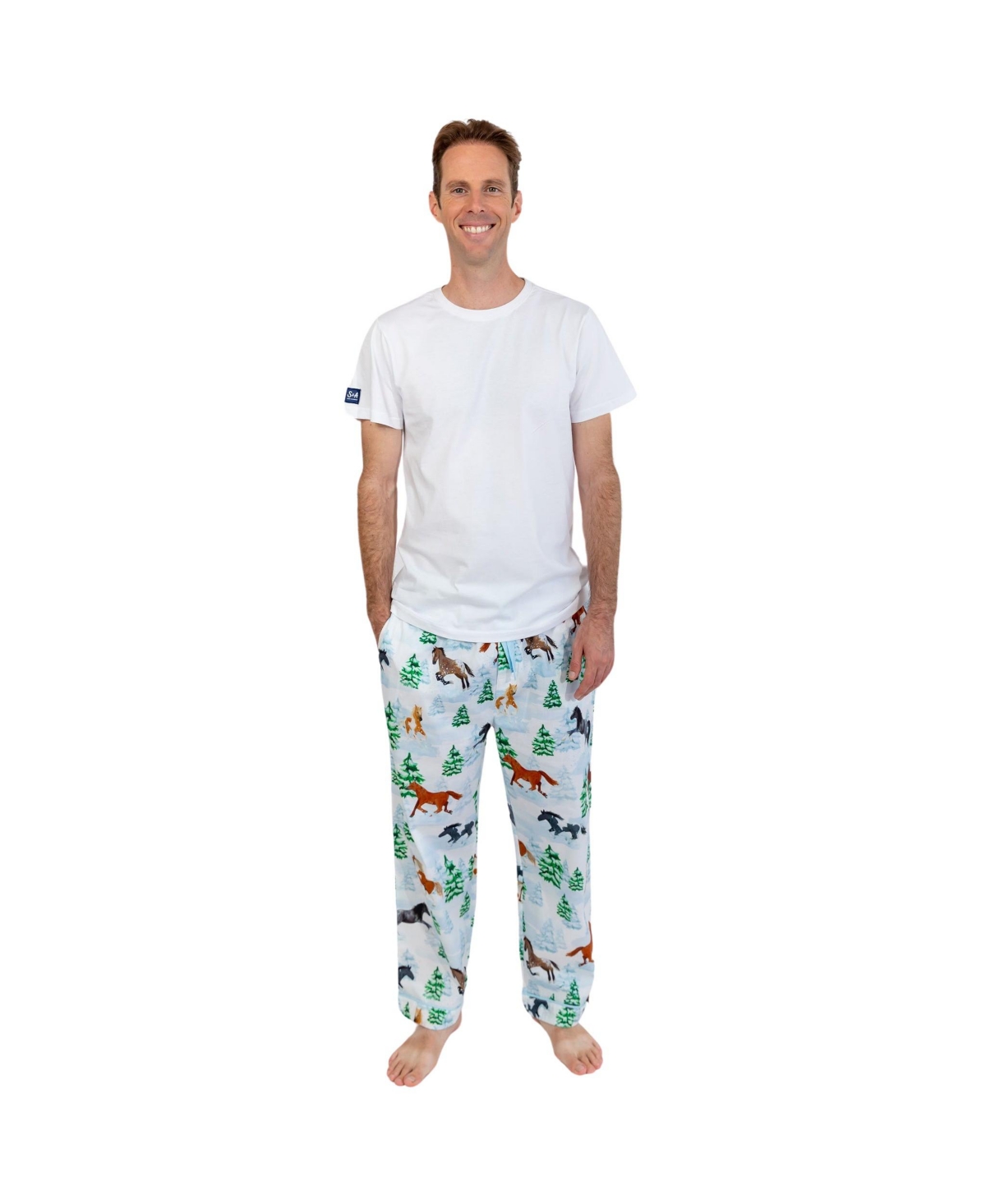 Click here for Sant and Abel Mens Hepburn Gingham Mint Pj Pants -... prices
