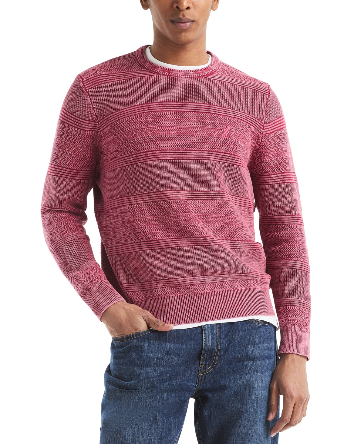 Click here for Nautica Mens Stonewashed Crewneck Sweater - Rio Re... prices