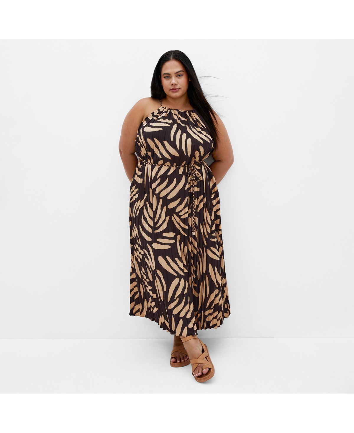 Click here for City Chic Womens Plus Size Tatum Dress - Taupe/blk prices