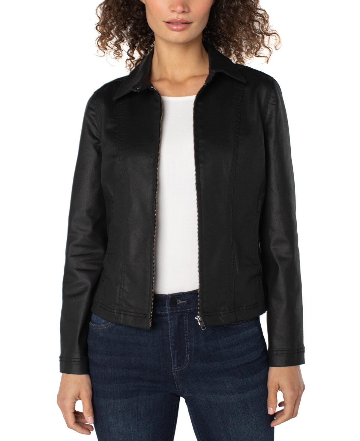Click here for Liverpool Los Angeles 90s Zip Front Jacket - Black... prices