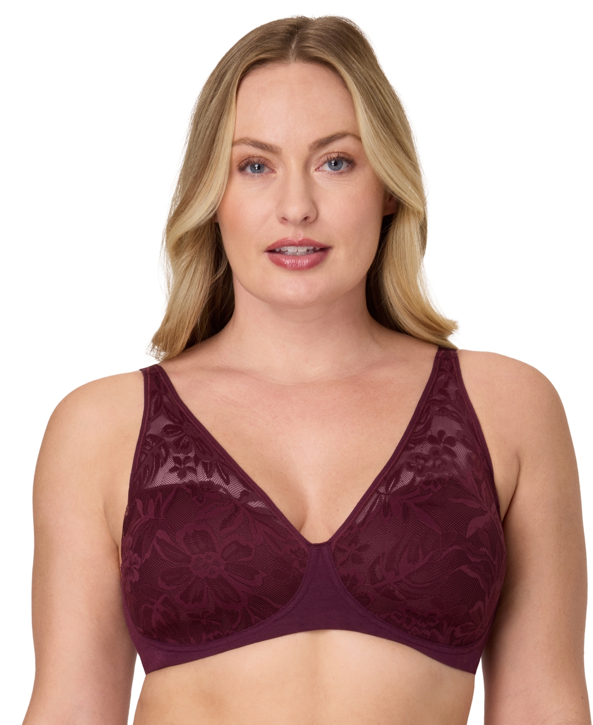 Bali Womens Breathe Wireless T-Shirt Bra DF7594 - Midnight Rouge