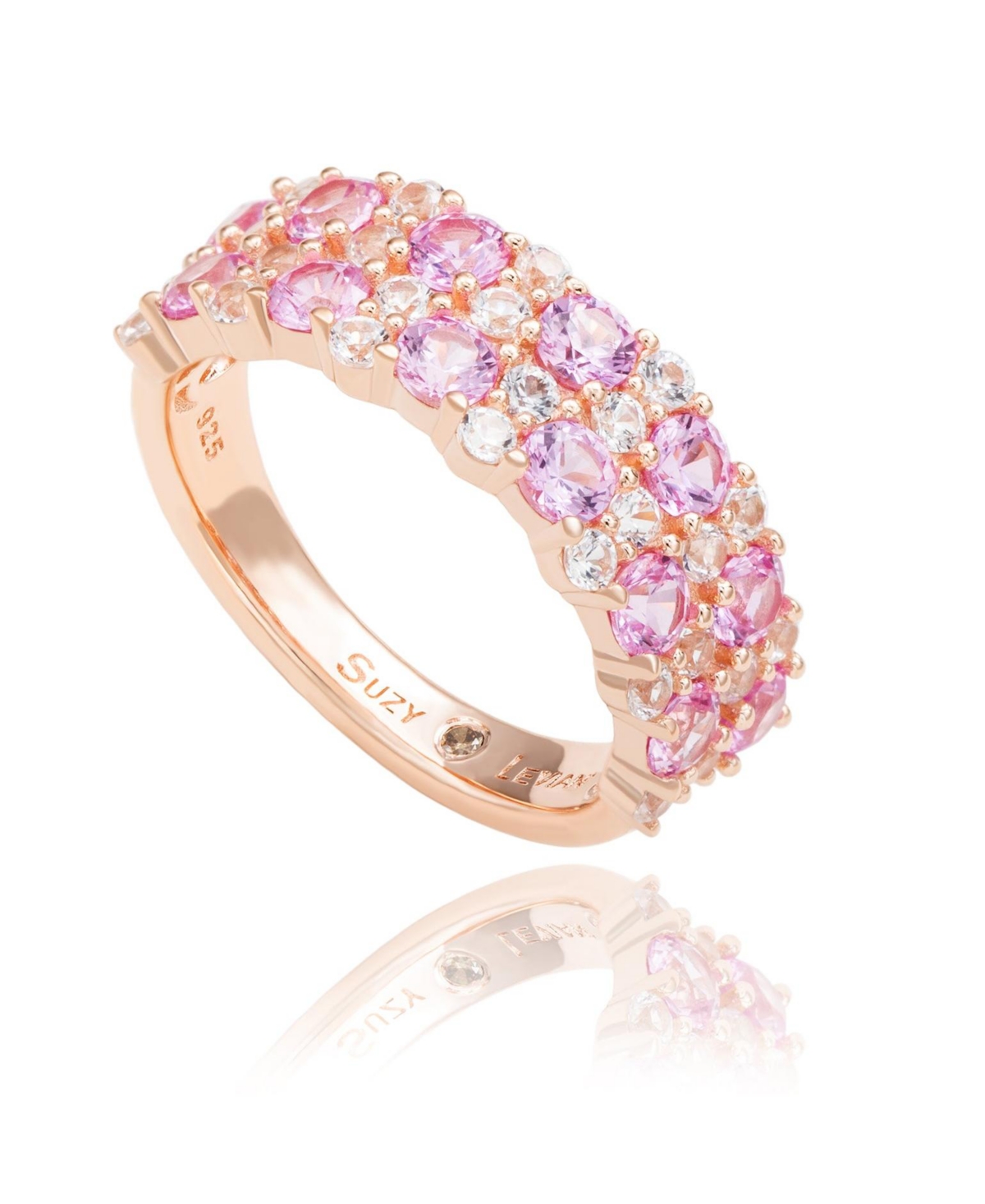 Click here for Suzy Levian Sterling Silver Sapphire & Created Whi... prices
