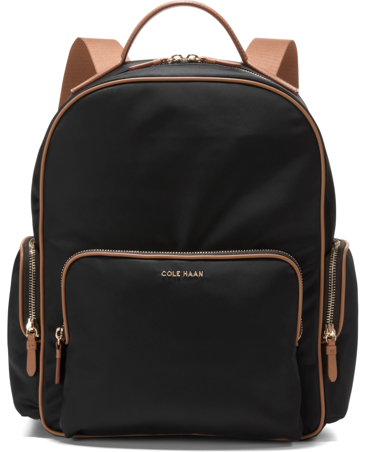 Click here for Cole Haan Delancey Small Backpack - Black/ch golde... prices