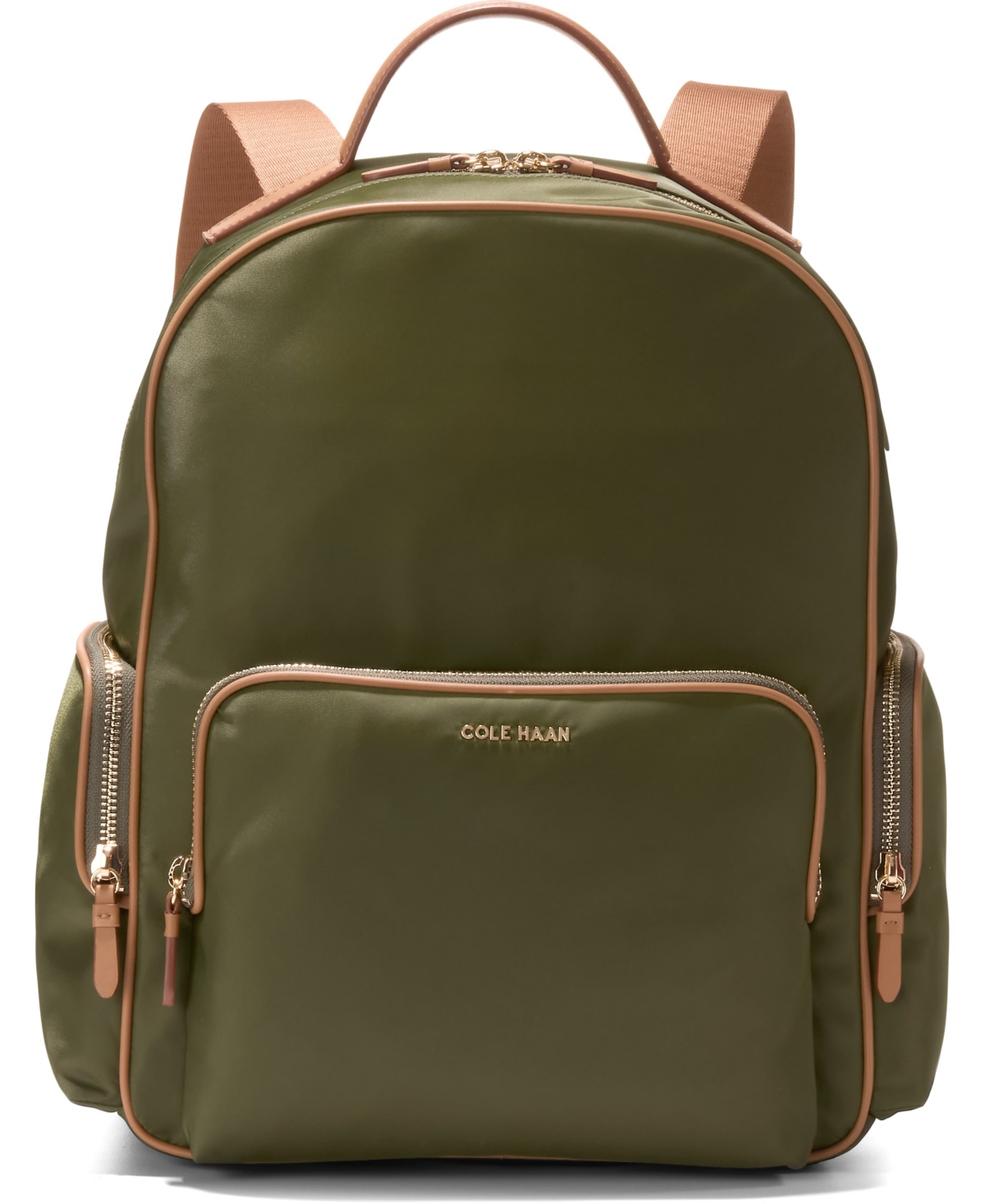 Click here for Cole Haan Delancey Small Backpack - Olive night/ch... prices