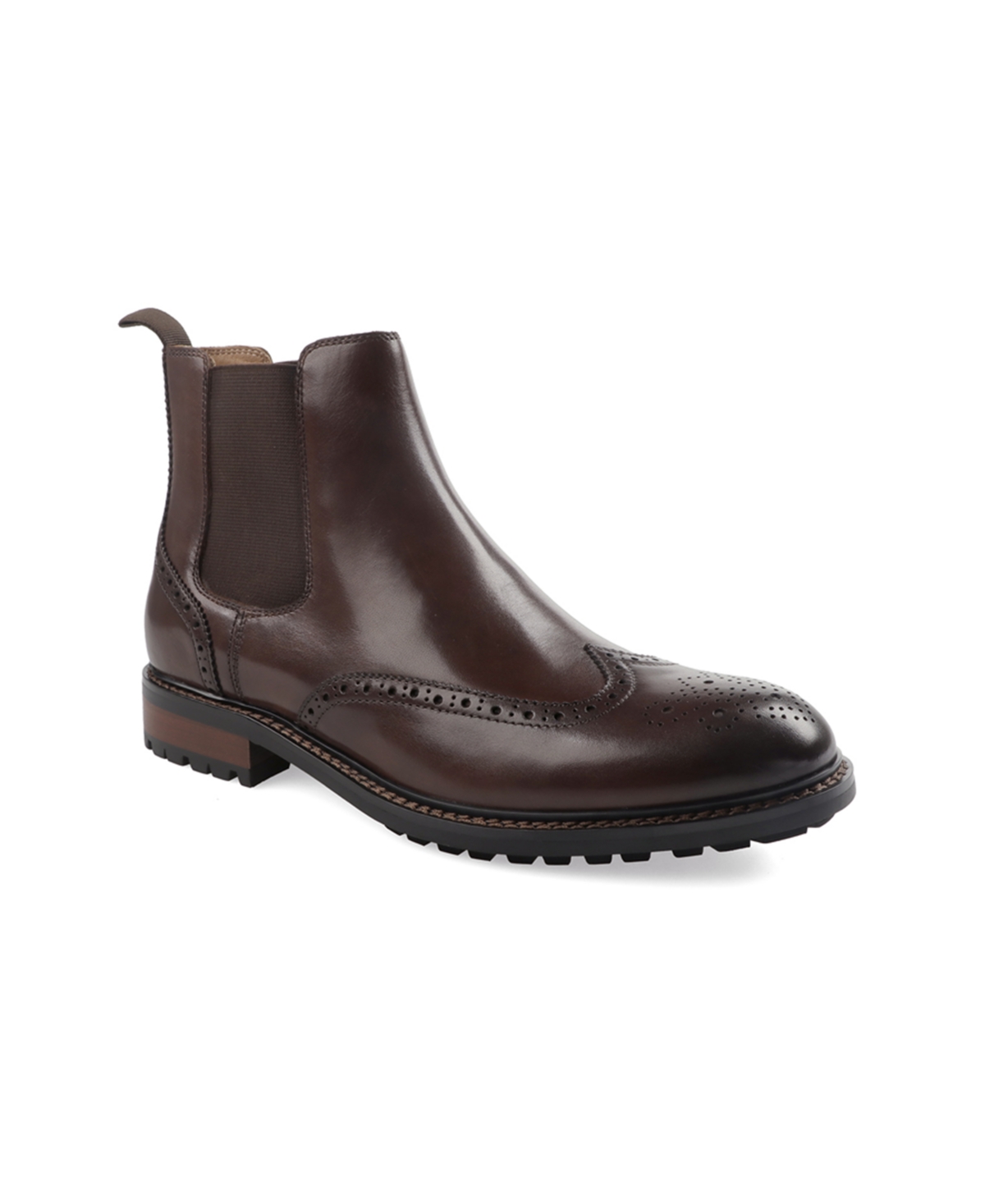 Click here for Bar Iii Mens Hughgo Leather Pull-On Block Heel Boo... prices