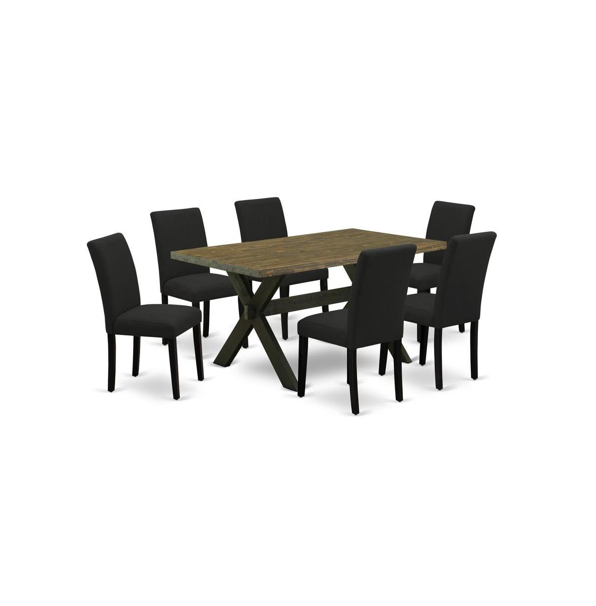 Click here for East West Furniture 7-Pc kitchen dining table set... prices