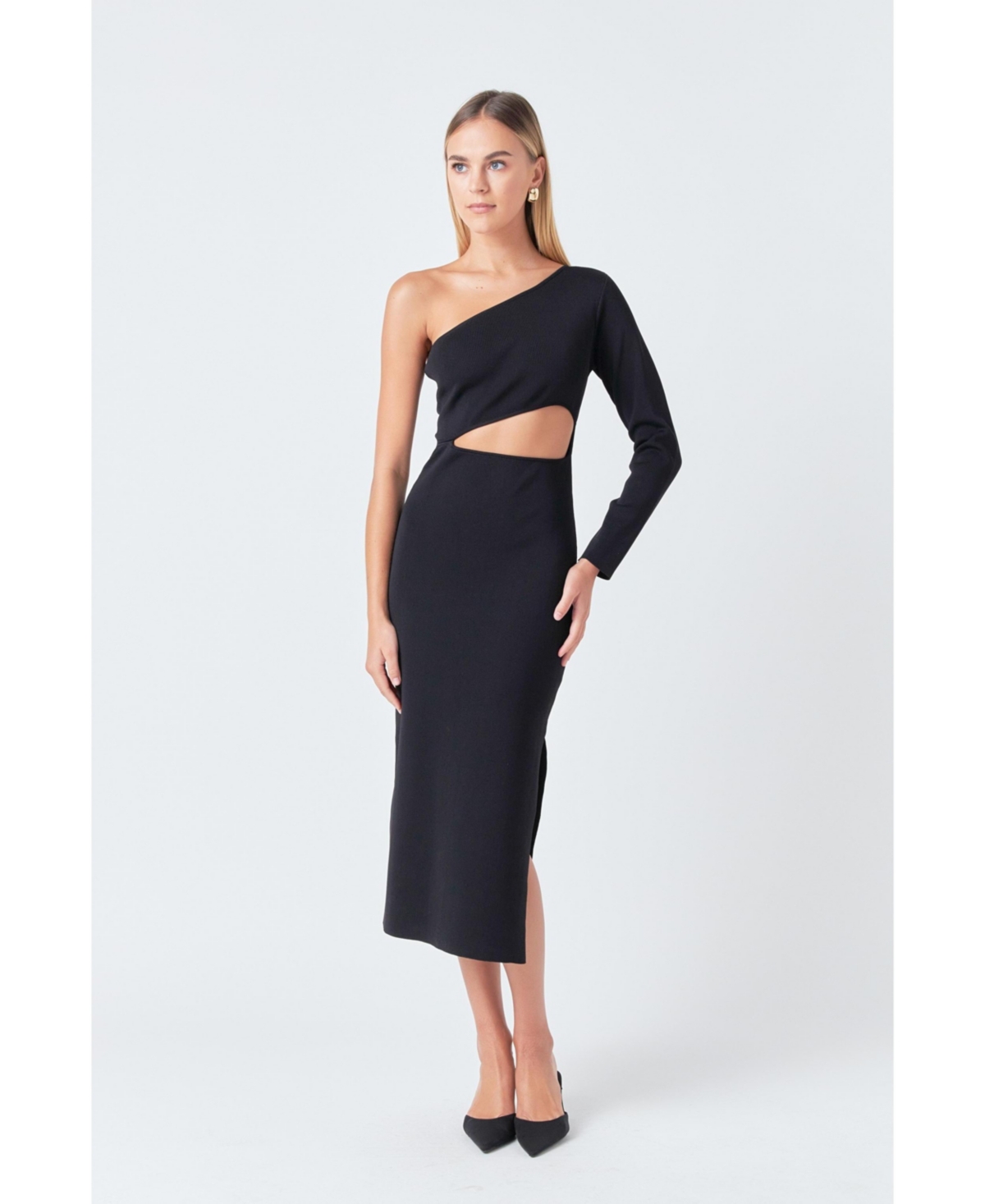 Click here for endless rose Womens Knit One Shoulder Midi Dress -... prices