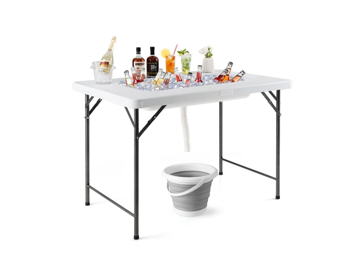 Click here for Akiudex 4 feet folding ice bin table with skirt fo... prices