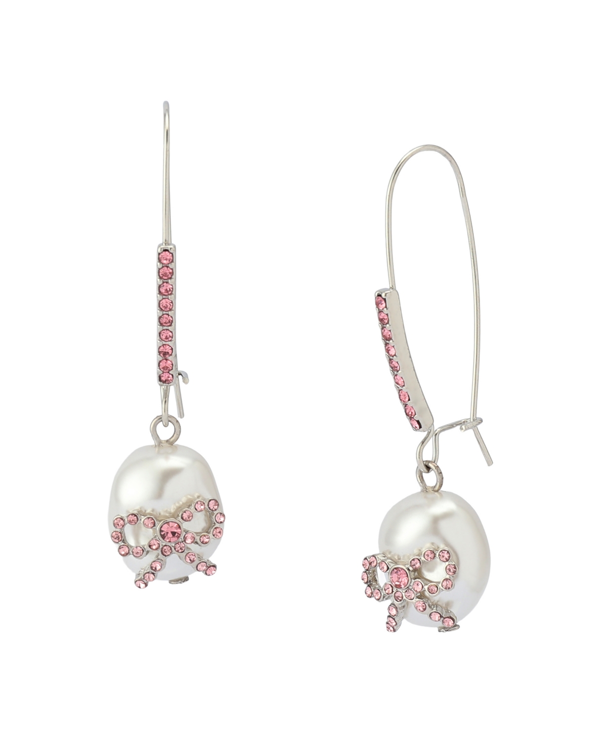 Click here for Betsey Johnson Faux Stone Bow Cultivated Pearl Dan... prices