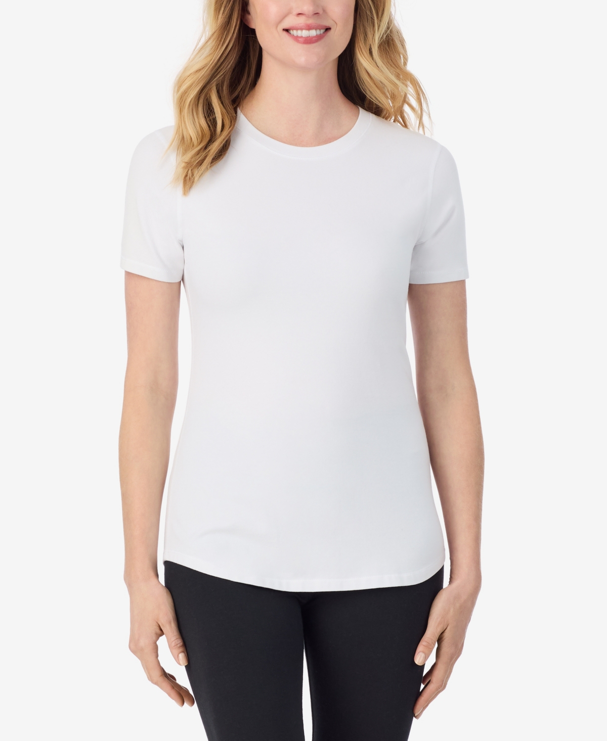 Click here for Cuddl Duds Womens Crewneck Short Sleeve T-Shirt -... prices