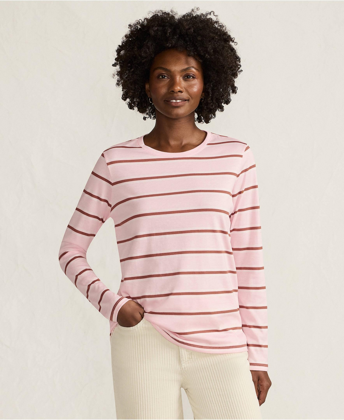 Click here for Lands End Relaxed Supima Cotton Long Sleeve Crew N... prices