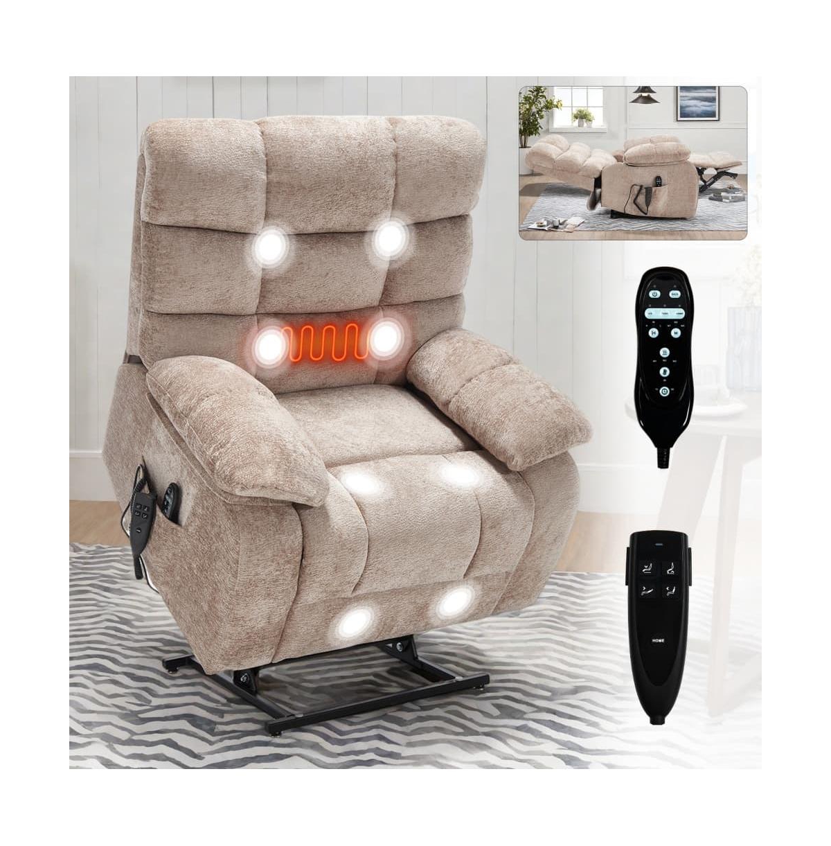 Click here for Maison Boucle Oversized Chenille Power Lift Chair... prices