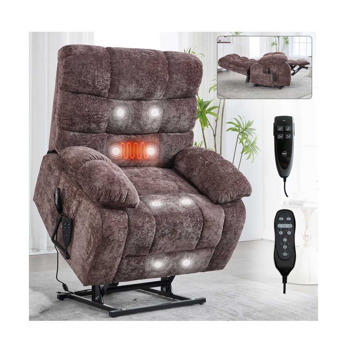 Click here for Maison Boucle Oversized Chenille Power Lift Chair... prices