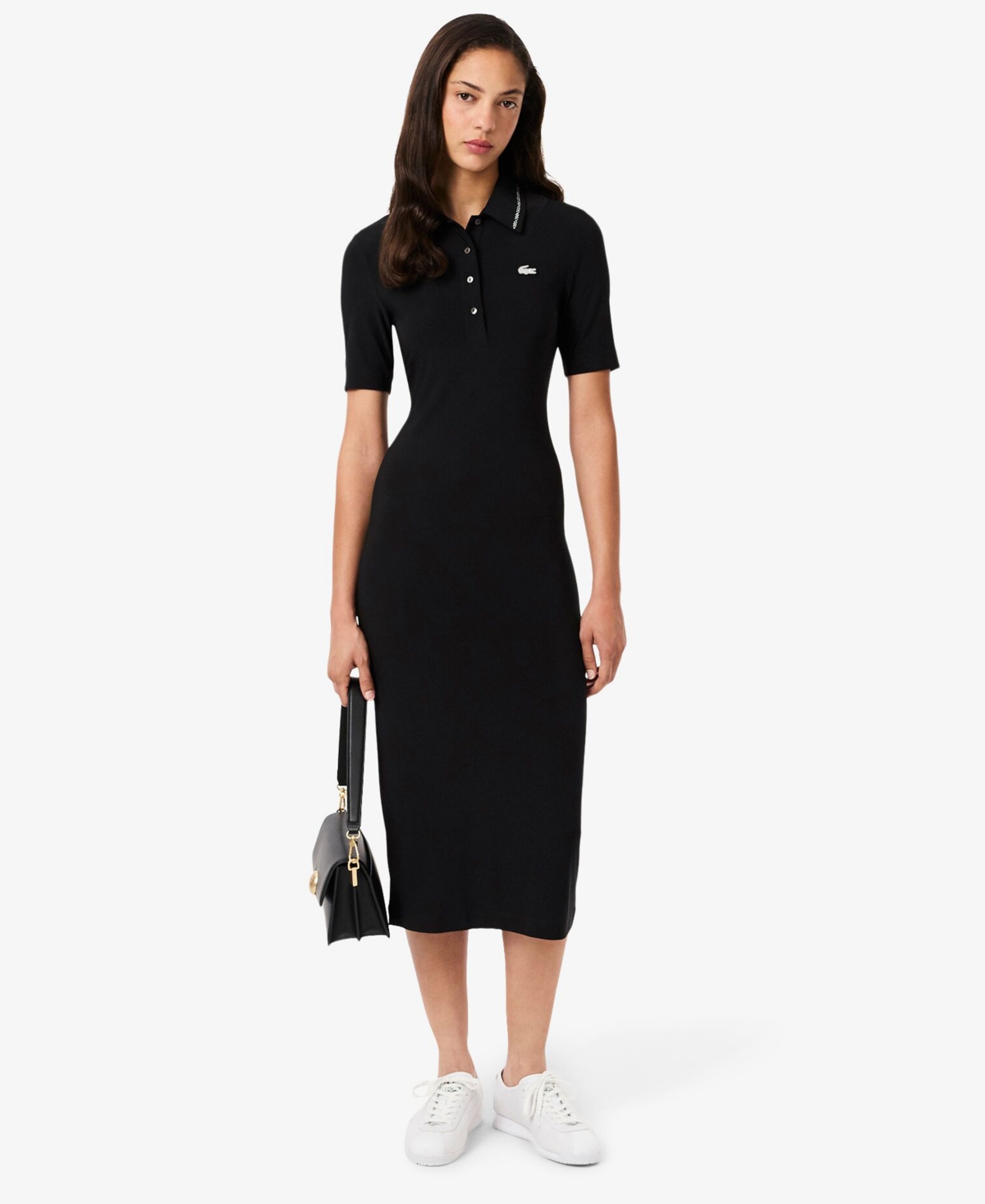 Click here for Lacoste Usa Womens Slim Fit Polo Dress - Black prices