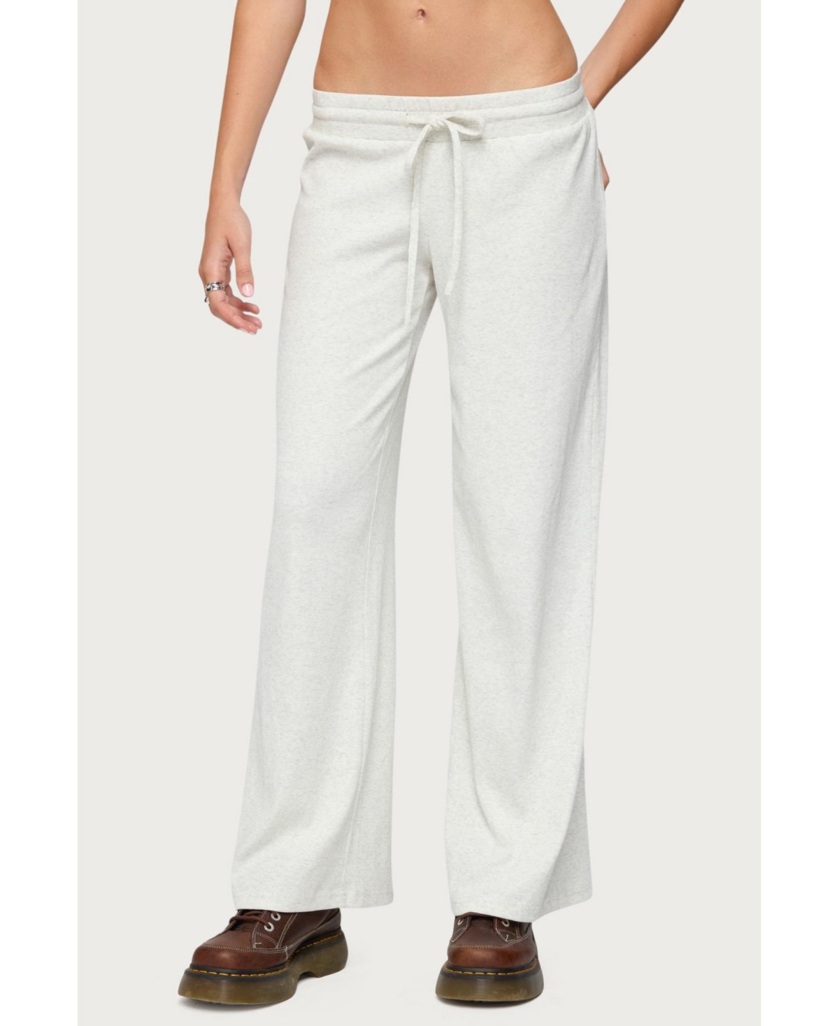 Click here for Edikted Womens Cicilia Straight Leg Ribbed Pants -... prices