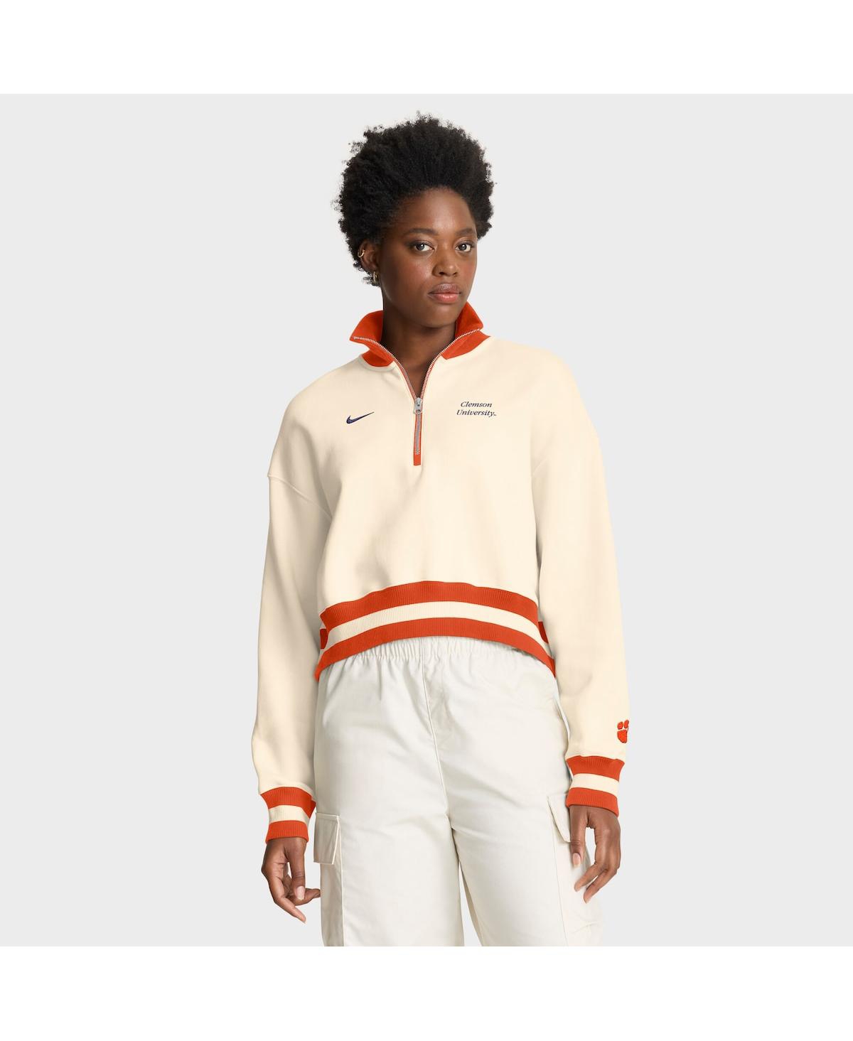 Click here for Nike Womens Cream/Orange Clemson Tigers Legacy Hal... prices