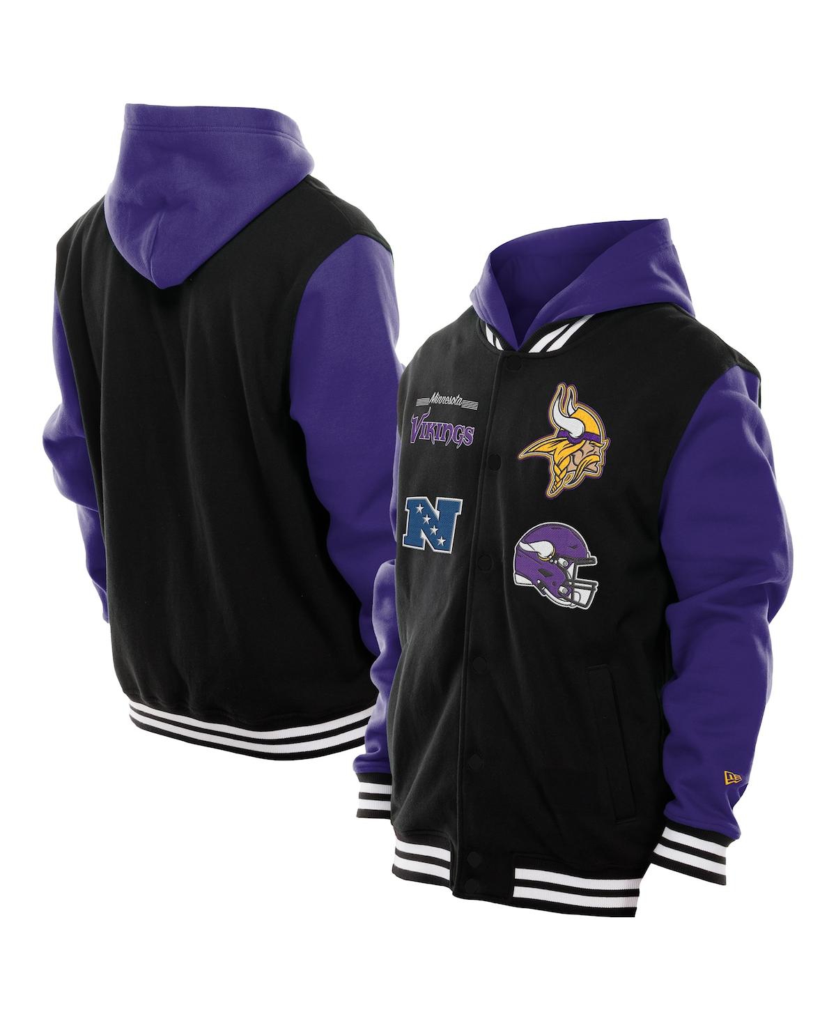 Click here for New Era Mens Black Minnesota Vikings Full-Snap Fle... prices